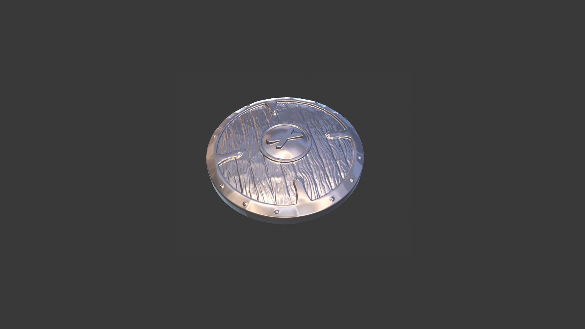 Scandinavian shield with rune Naudiz 3D model 3D printable | CGTrader