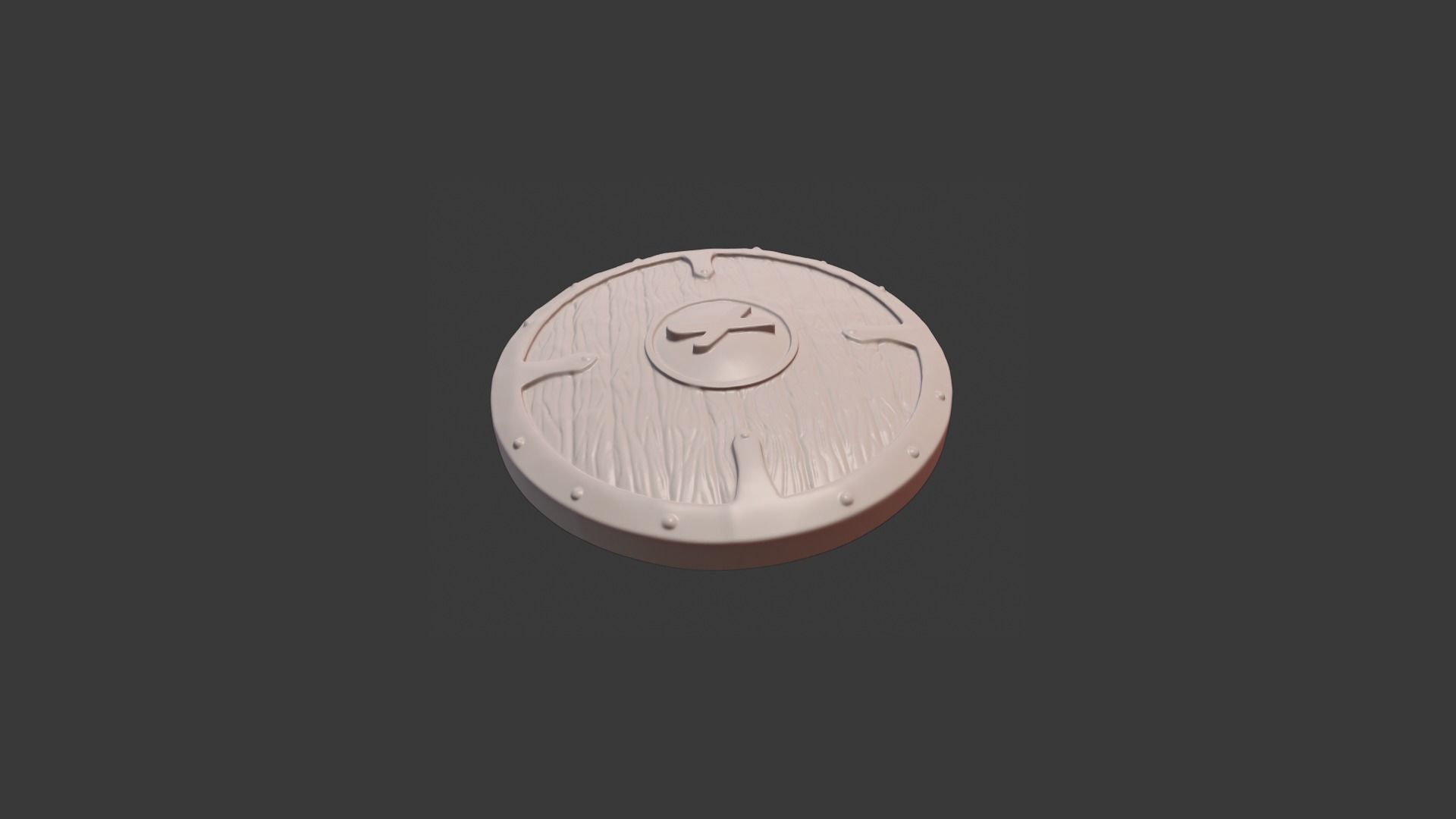Scandinavian shield with rune Naudiz 3D model 3D printable | CGTrader