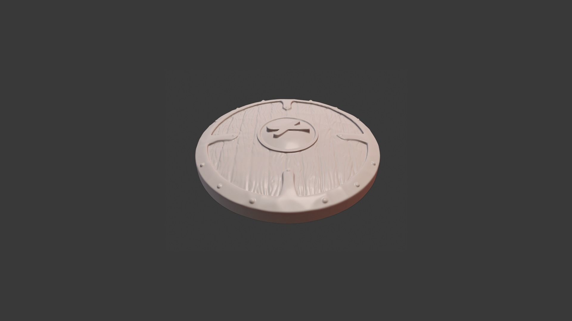 Scandinavian shield with rune Naudiz 3D model 3D printable | CGTrader