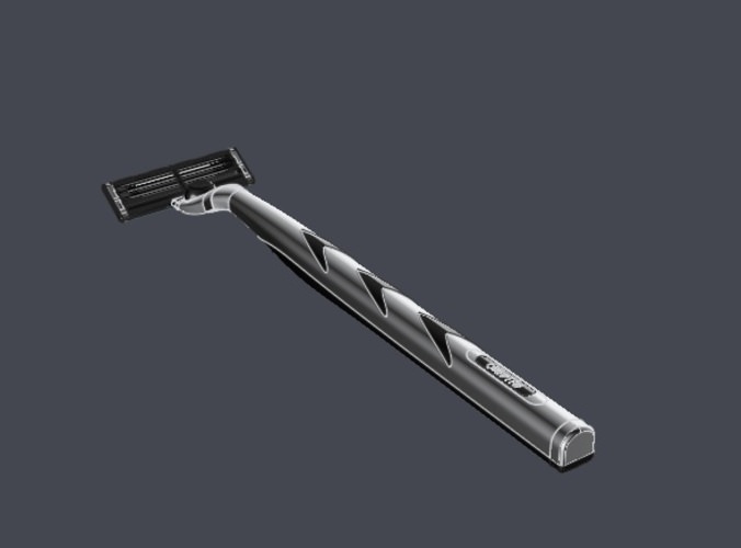 Detailed Gillette Mach 3 Razor cad model 3D Model OBJ LWO LW LWS 3DM ...