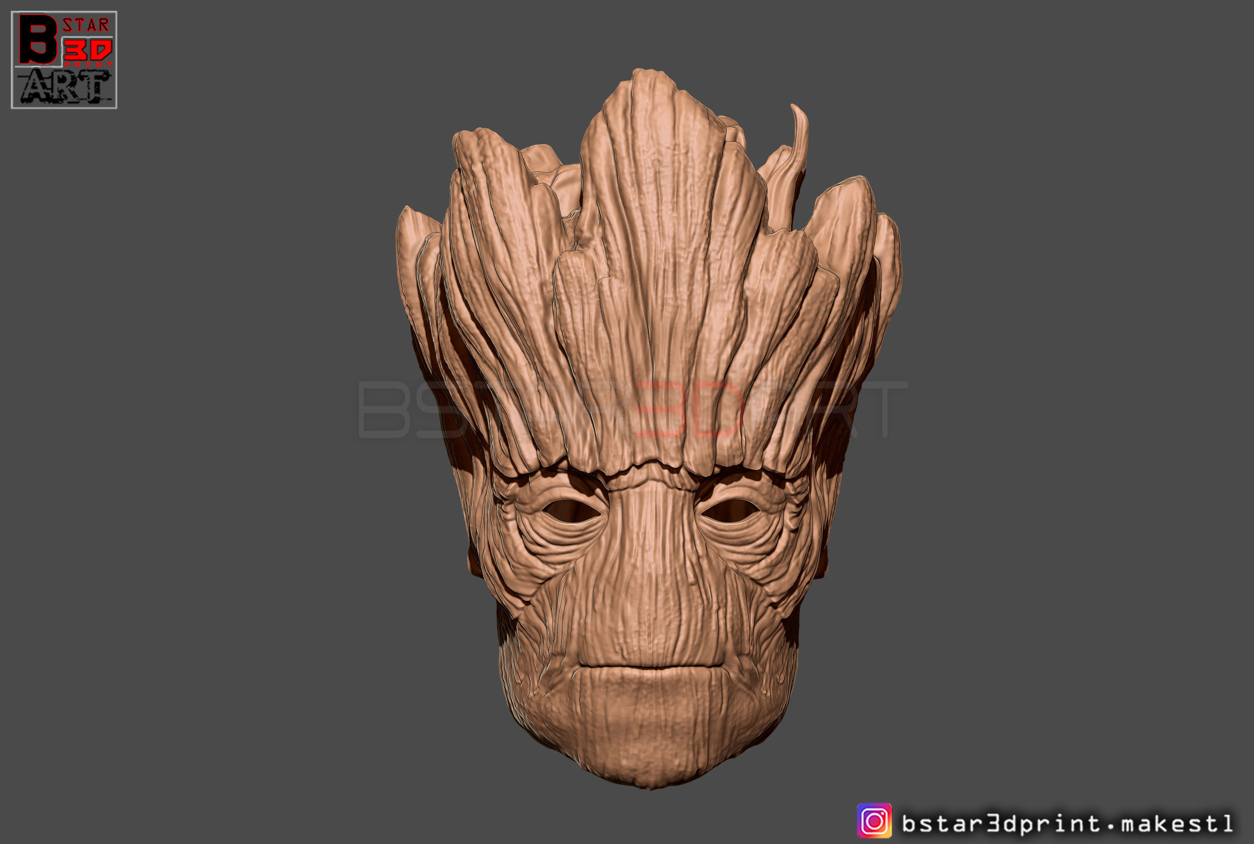 Groot mask - Guardians of the Galaxy - Marvel comics cosplay 3D model ...