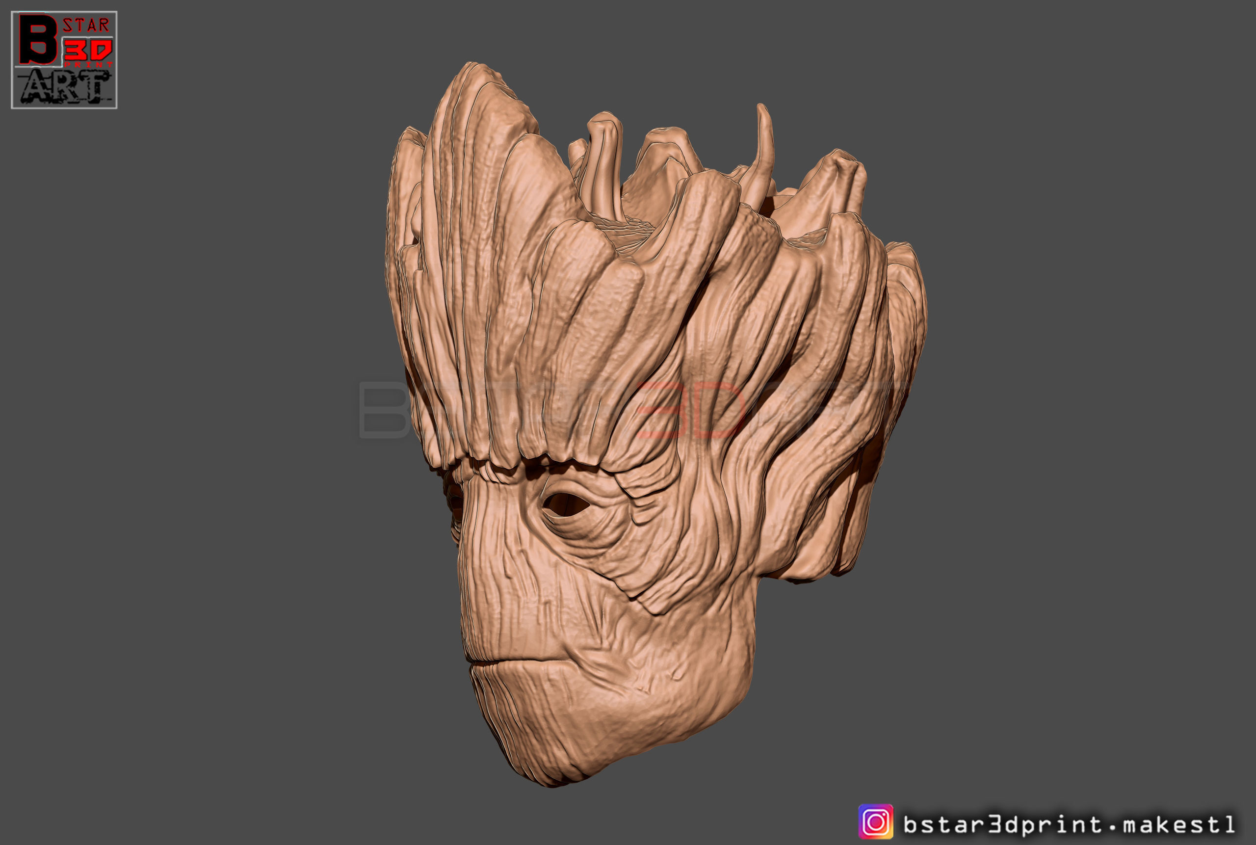 Groot mask - Guardians of the Galaxy - Marvel comics cosplay 3D model ...