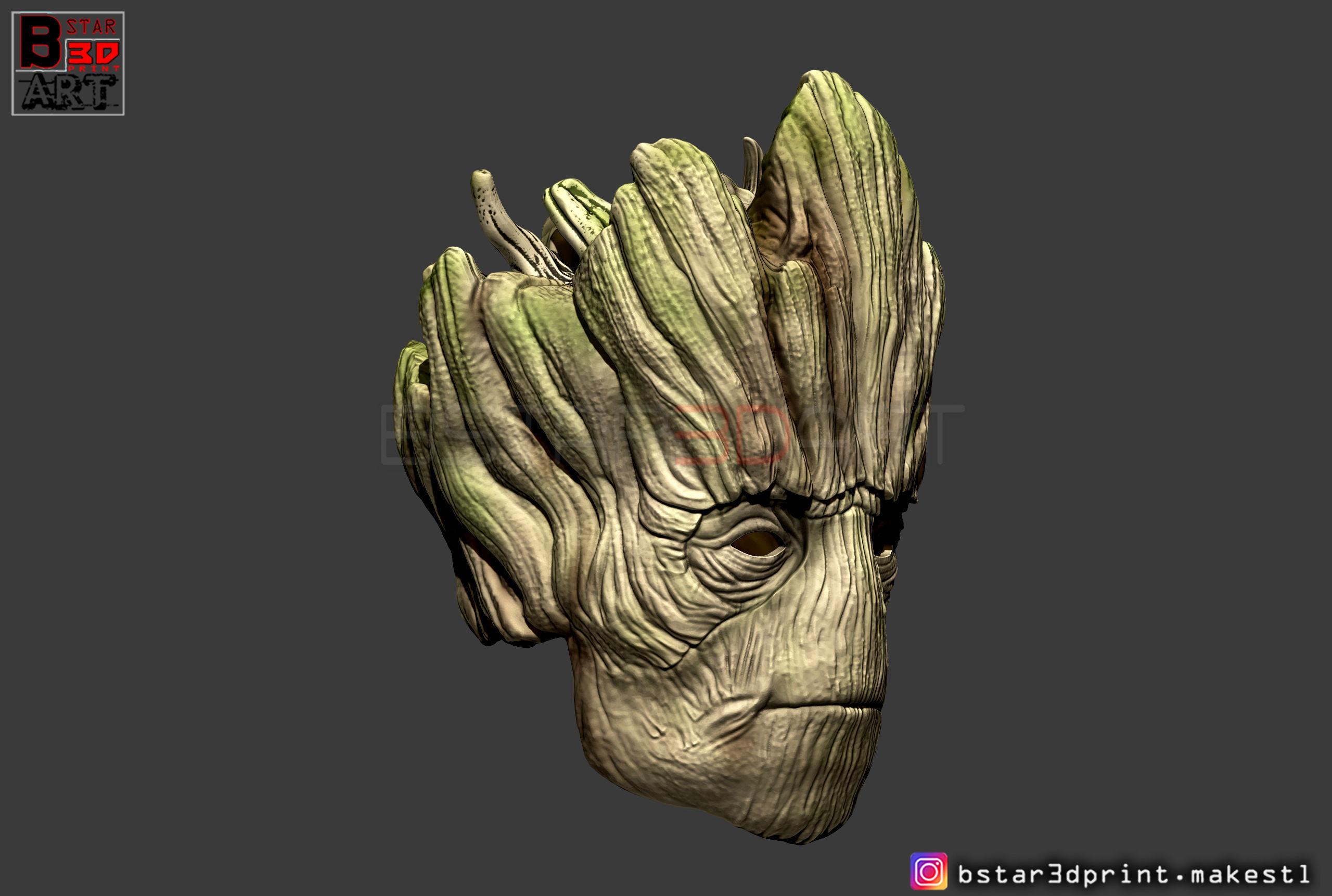 Groot mask - Guardians of the Galaxy - Marvel comics cosplay 3D model ...