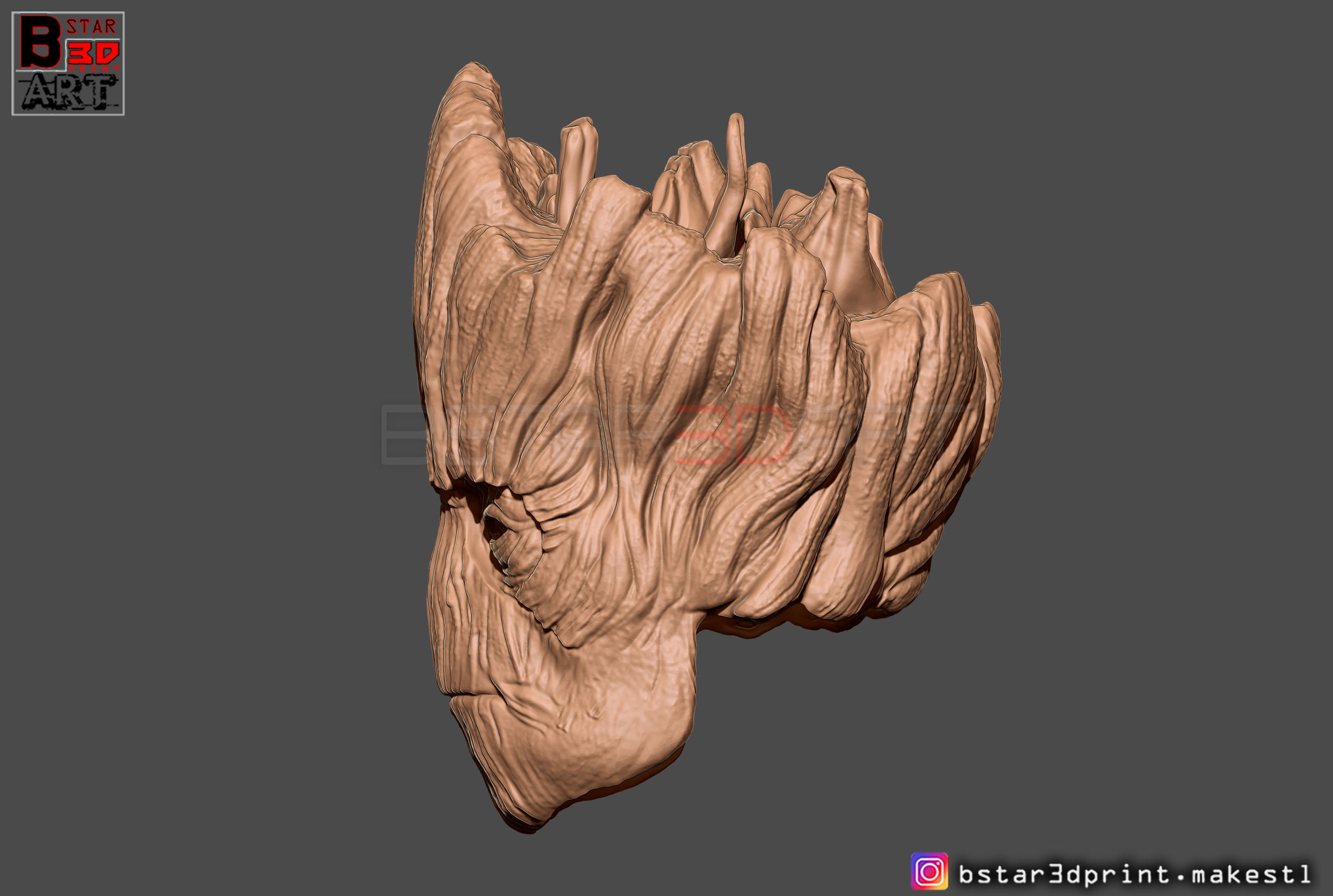 Groot mask - Guardians of the Galaxy - Marvel comics cosplay 3D model ...