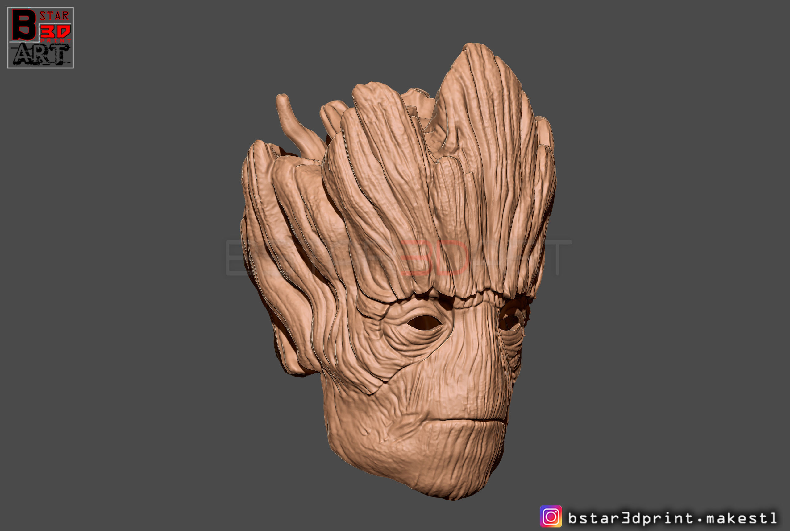 Groot mask - Guardians of the Galaxy - Marvel comics cosplay 3D model ...
