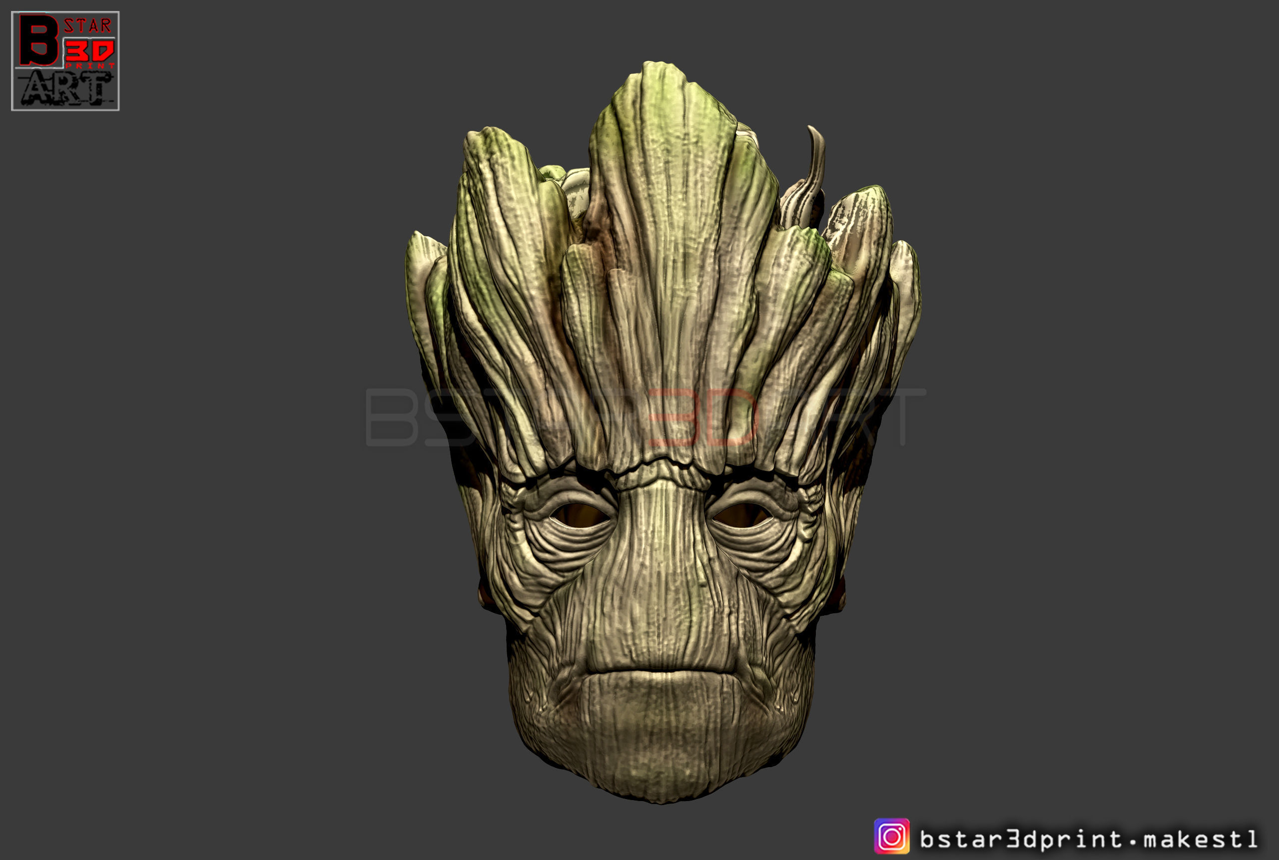 Groot mask - Guardians of the Galaxy - Marvel comics cosplay 3D model ...