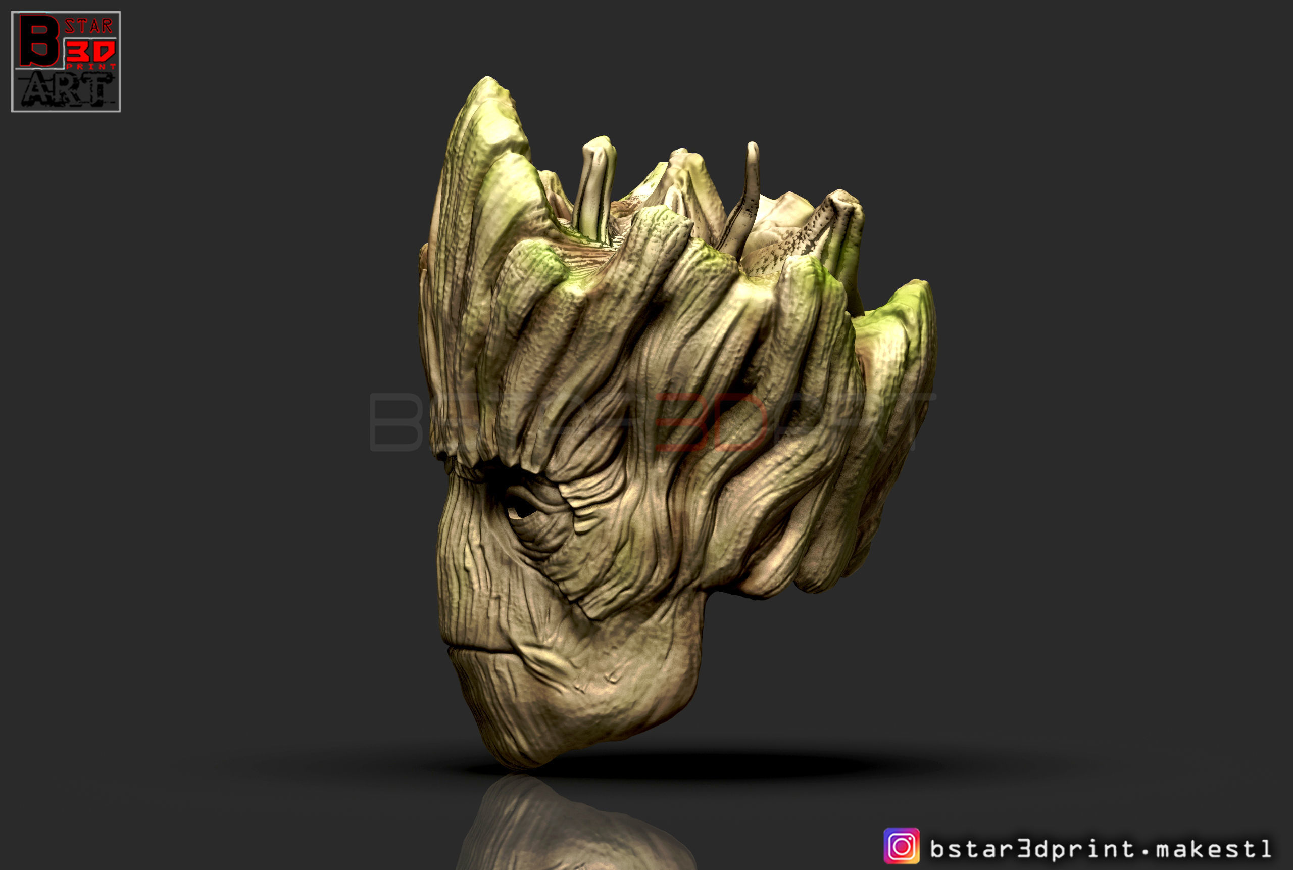 Groot mask - Guardians of the Galaxy - Marvel comics cosplay 3D model ...