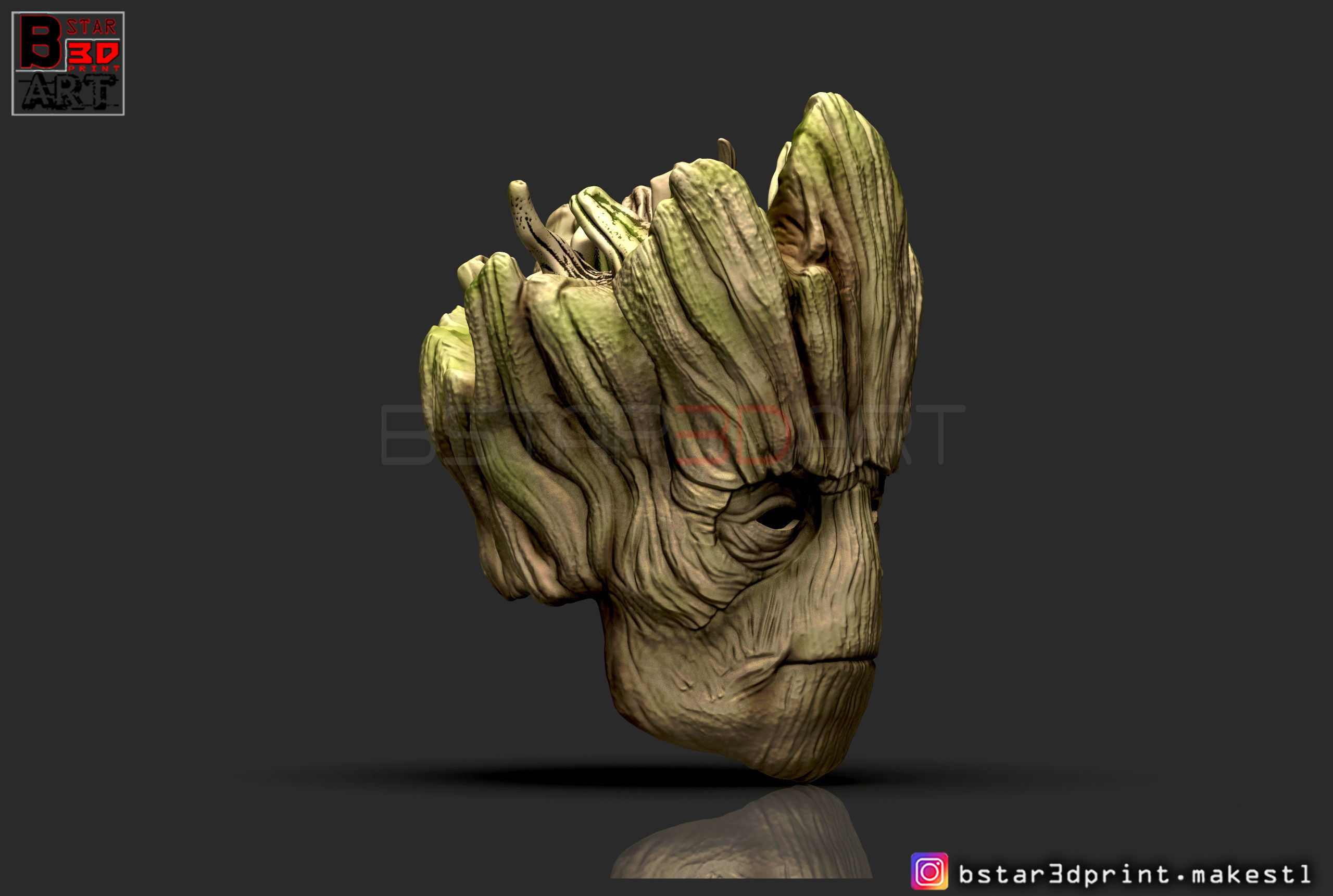 Groot mask - Guardians of the Galaxy - Marvel comics cosplay 3D model ...