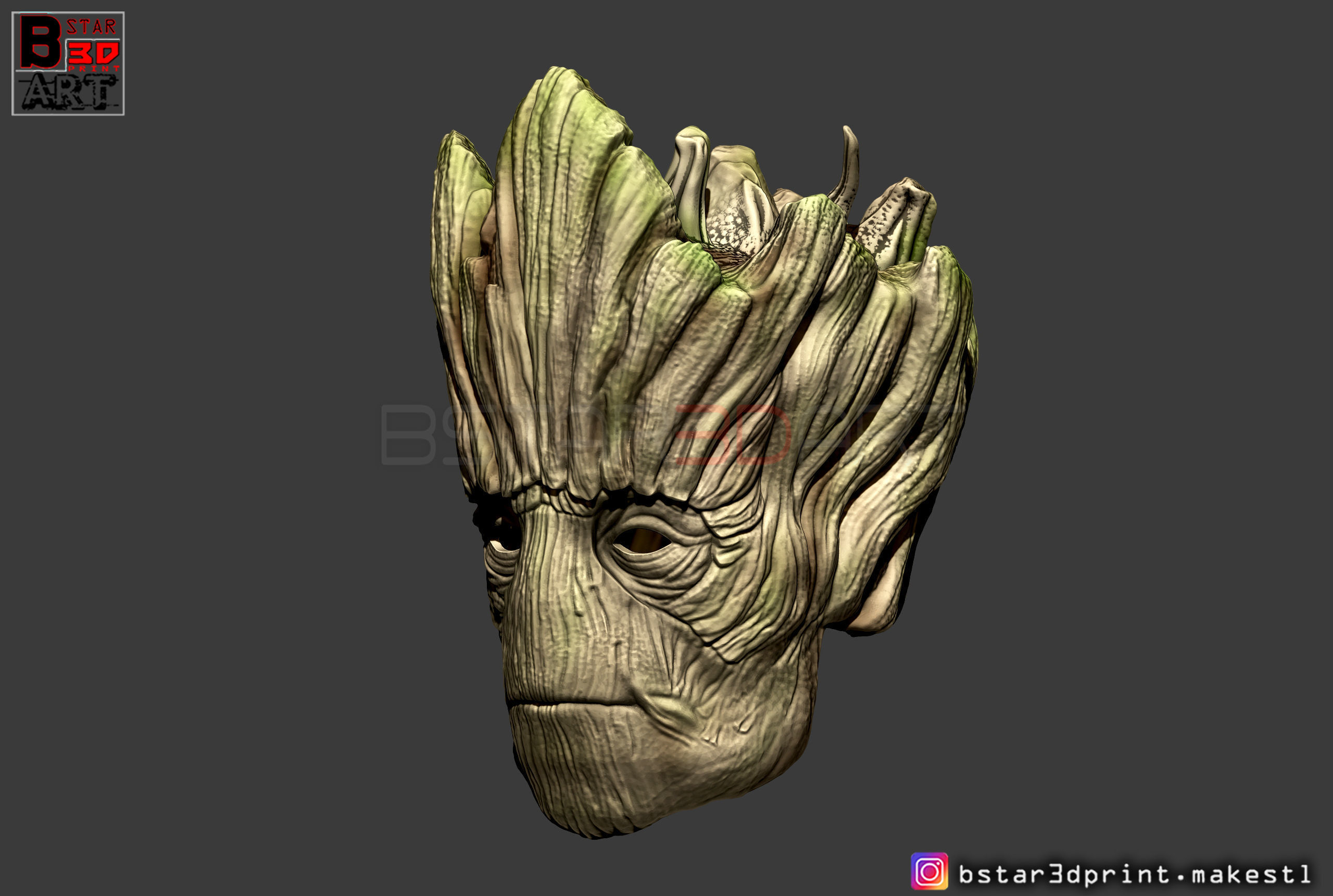 Groot mask - Guardians of the Galaxy - Marvel comics cosplay 3D model ...