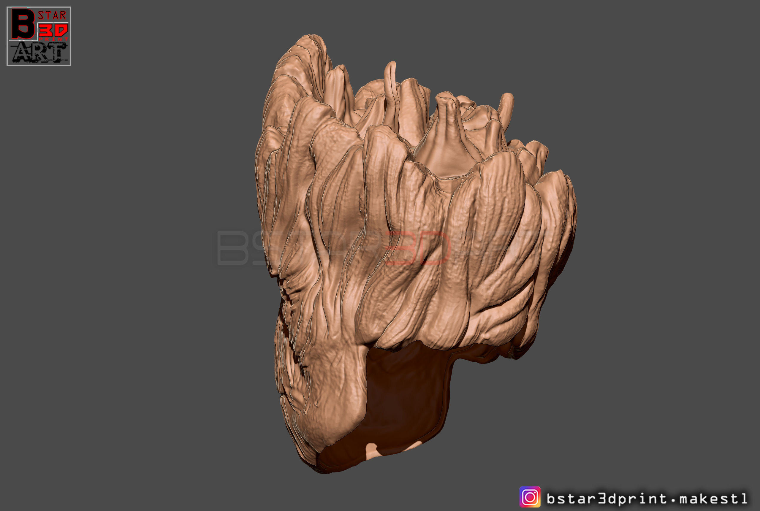 Groot mask - Guardians of the Galaxy - Marvel comics cosplay 3D model ...