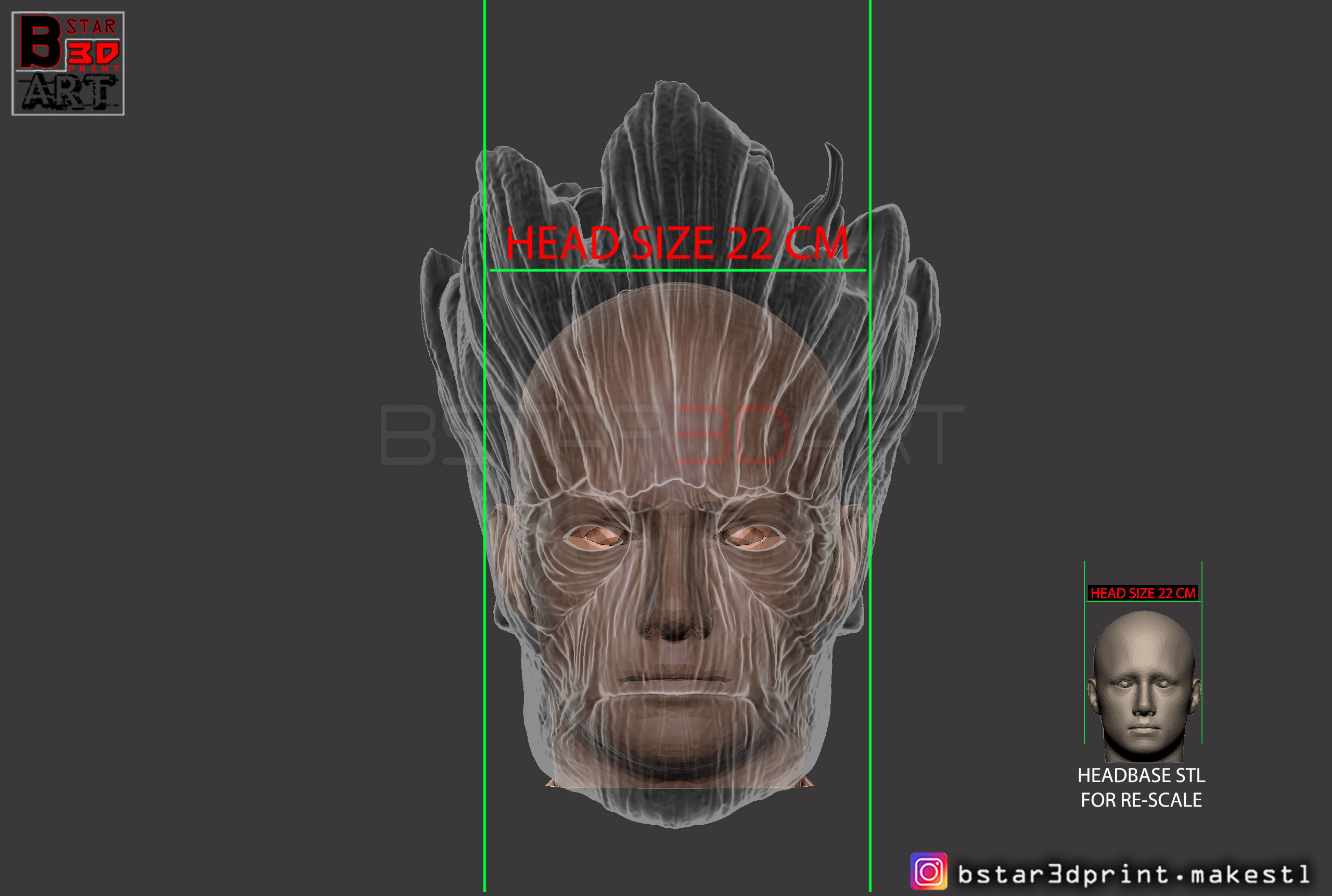 Groot mask - Guardians of the Galaxy - Marvel comics cosplay 3D model ...