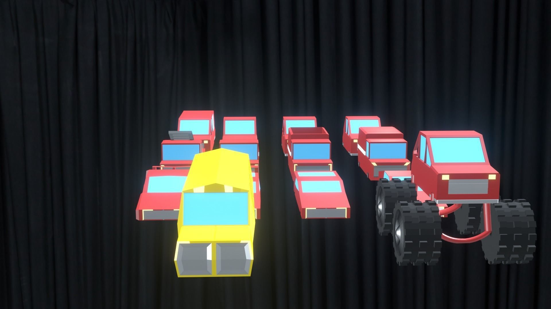 3D model Blender car pack 14 cars VR / AR / low-poly | CGTrader