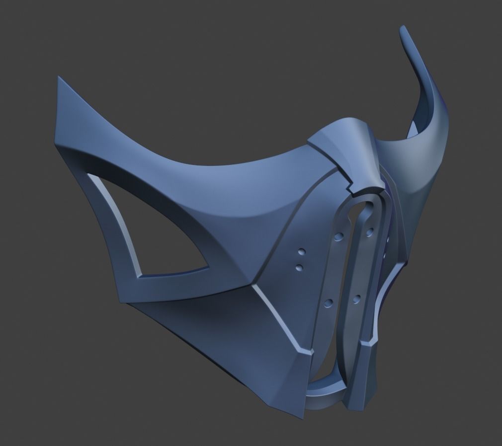 Frost Sub Zero cyberpunk female mask for face Mortal Kombat 11 3D model ...