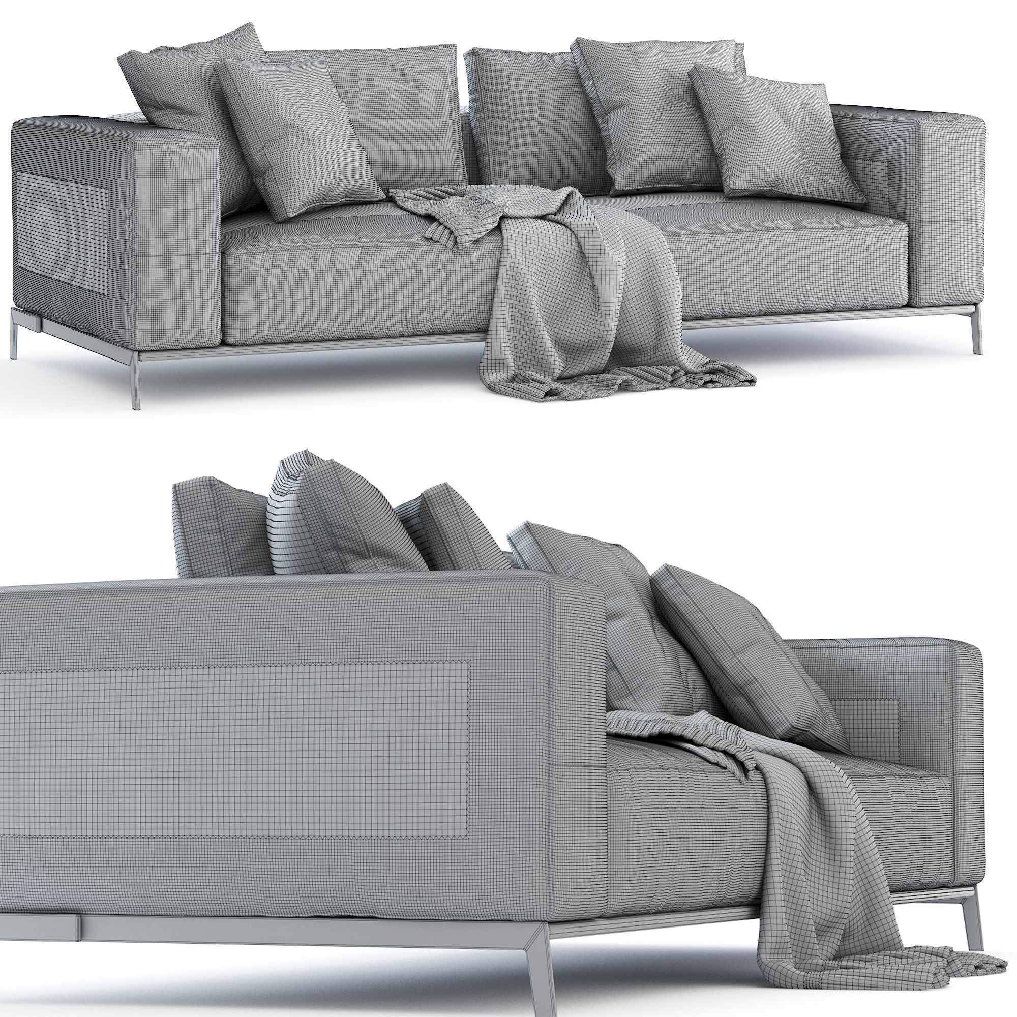 Flexform Sofa Ettore 3D model | CGTrader
