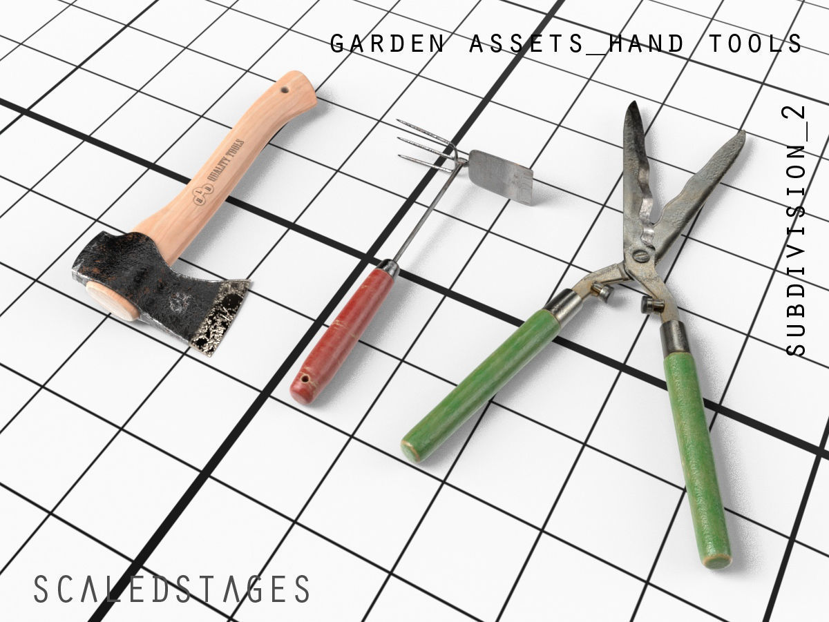 3D model garden assets VR / AR / low-poly | CGTrader
