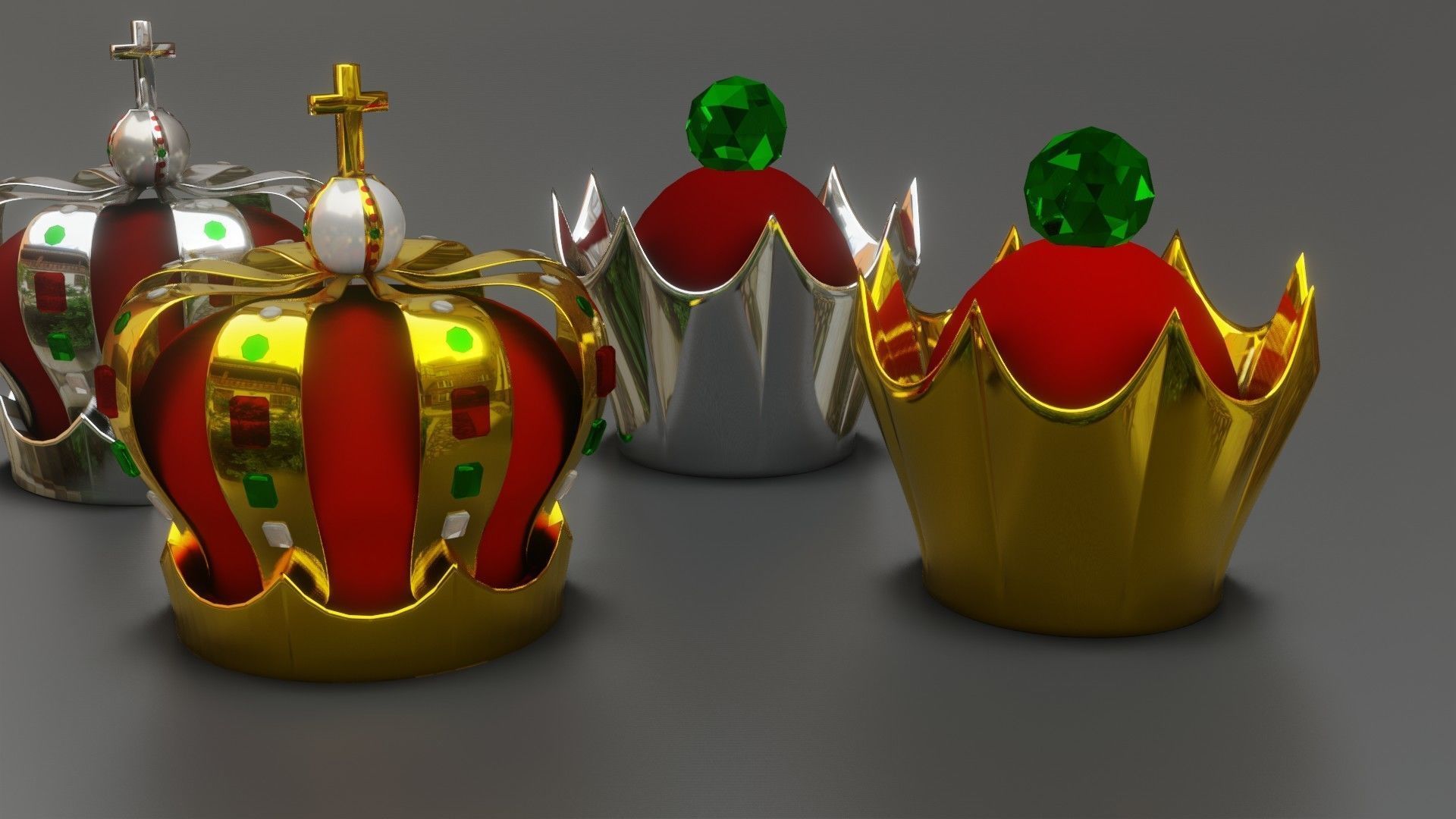 Crown of the King and Queen 3D model | CGTrader