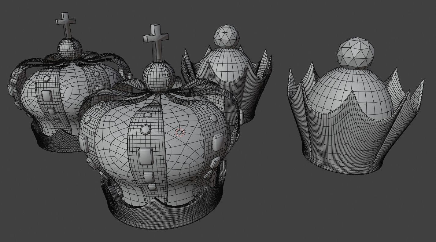 Crown of the King and Queen 3D model | CGTrader