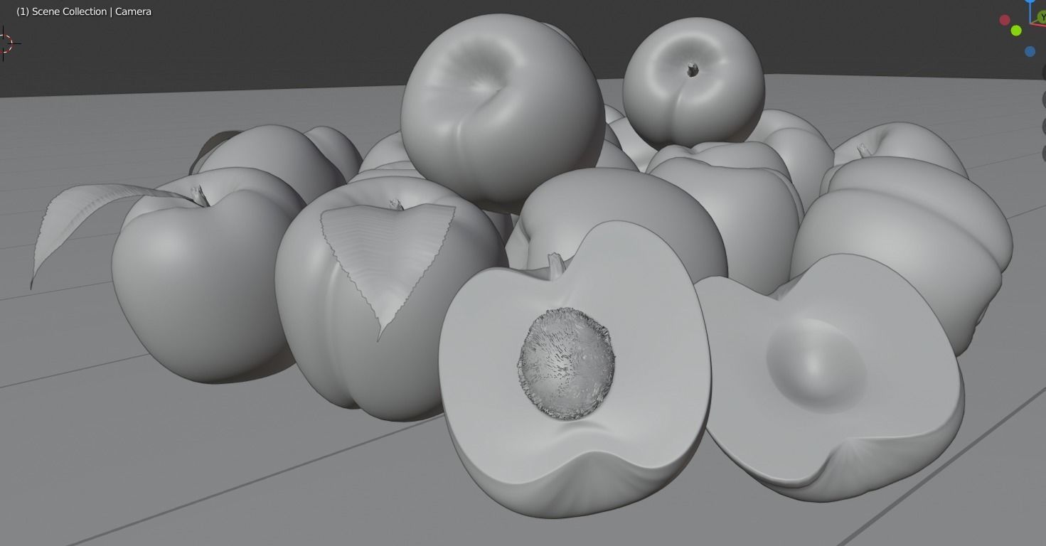 Apricot fruit 3D model | CGTrader