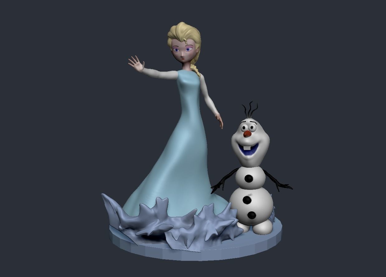elsa frozen 3D model 3D printable | CGTrader