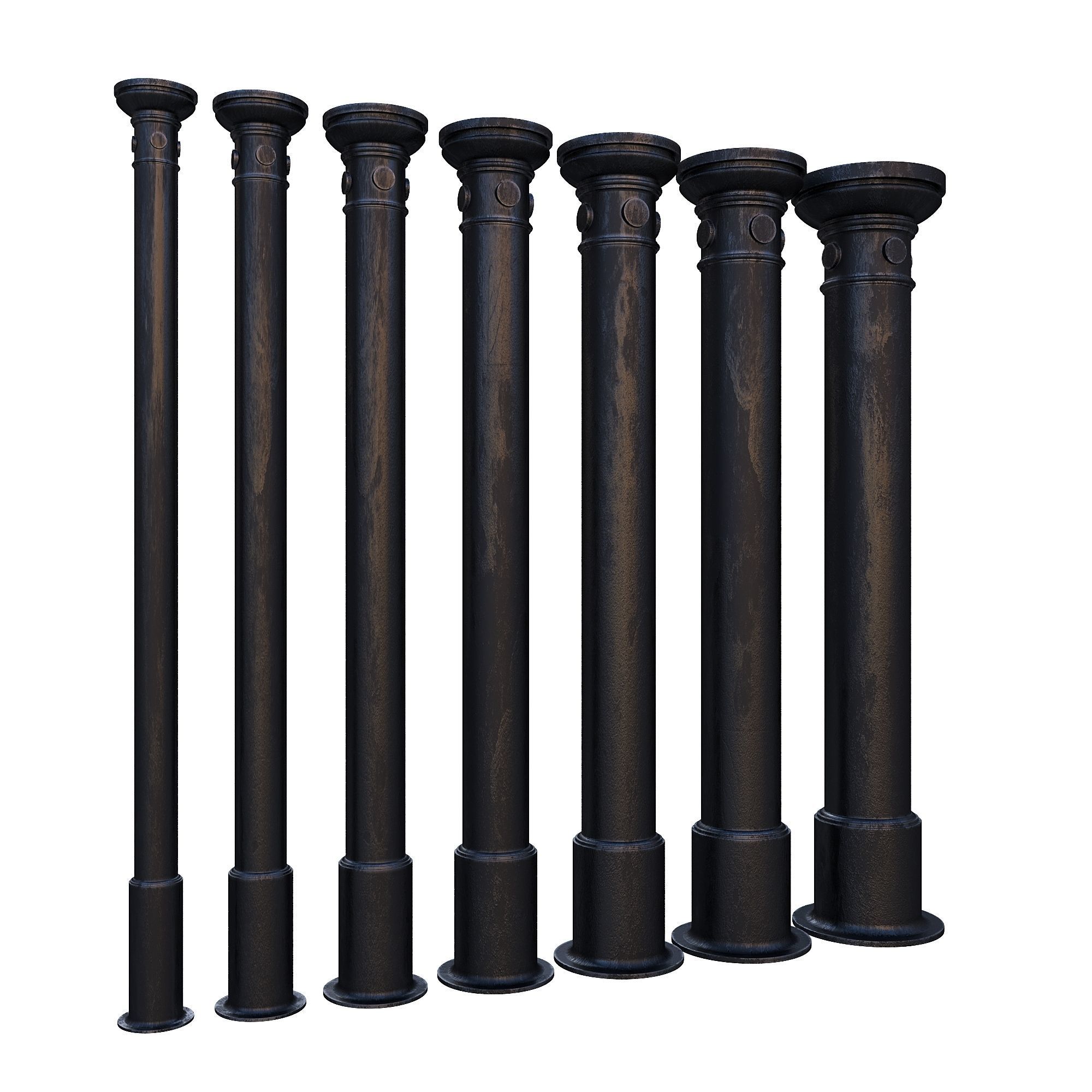 Cast iron columns 1 3D model | CGTrader