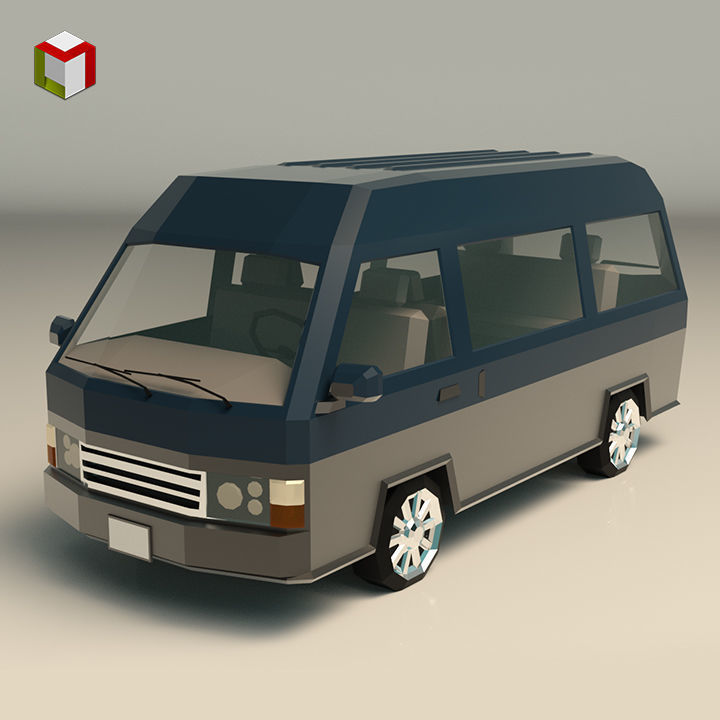 3D model Low Poly Minivan 02 VR / AR / low-poly | CGTrader