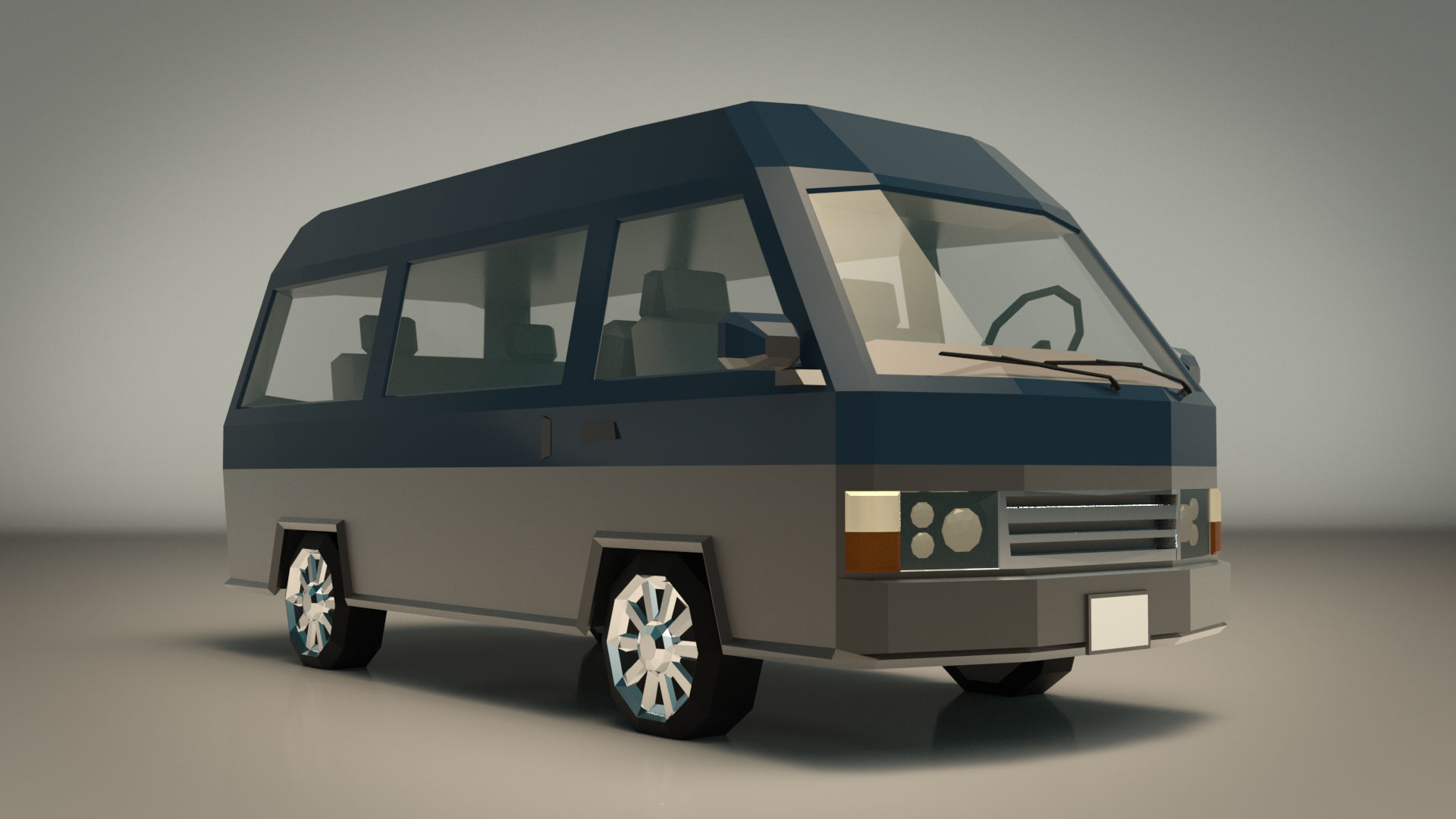 3D model Low Poly Minivan 02 VR / AR / low-poly | CGTrader