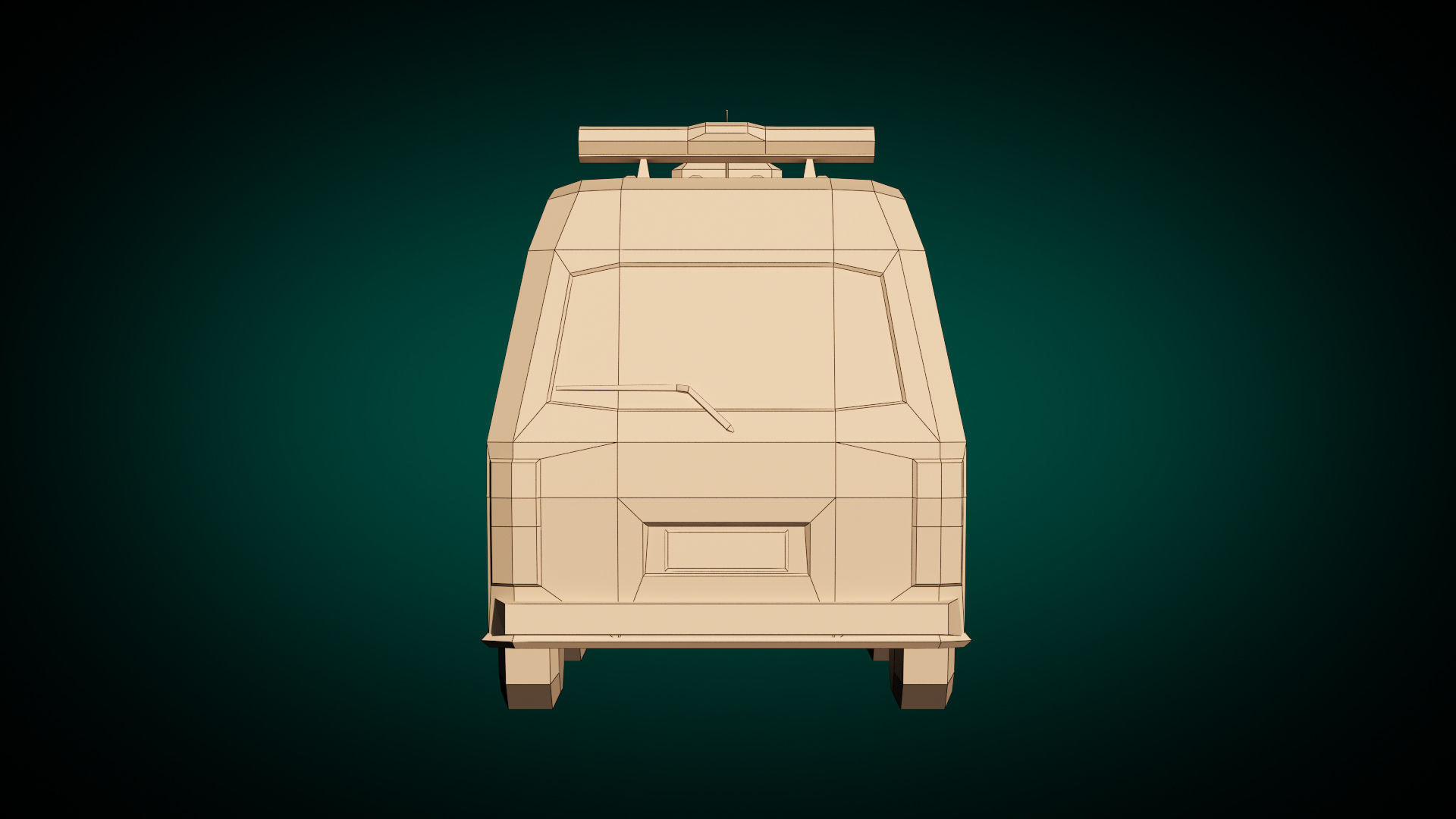 3D model Low Poly Police Van 06 VR / AR / low-poly | CGTrader