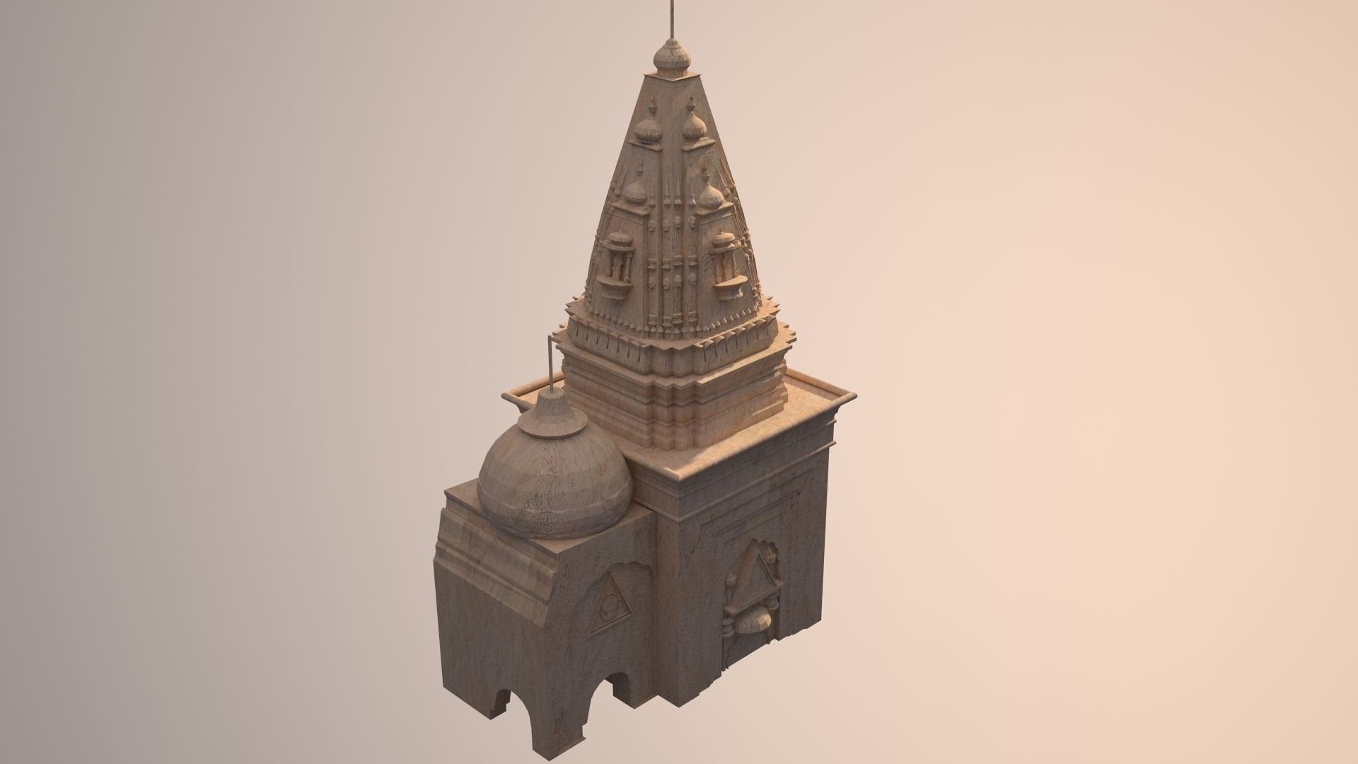 Shiva Temple 3D model | CGTrader