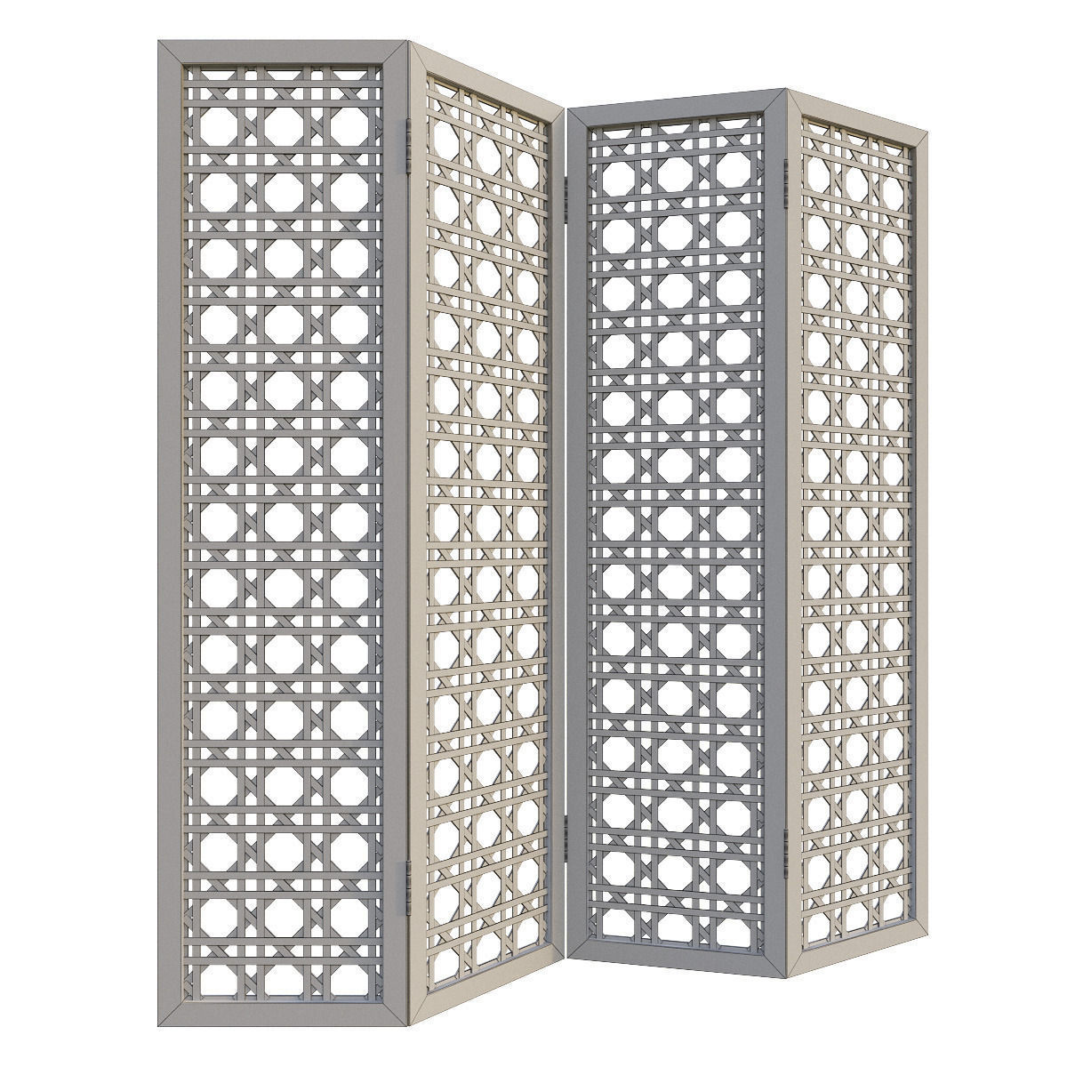 Eastern metal folding screen free 3D model | CGTrader
