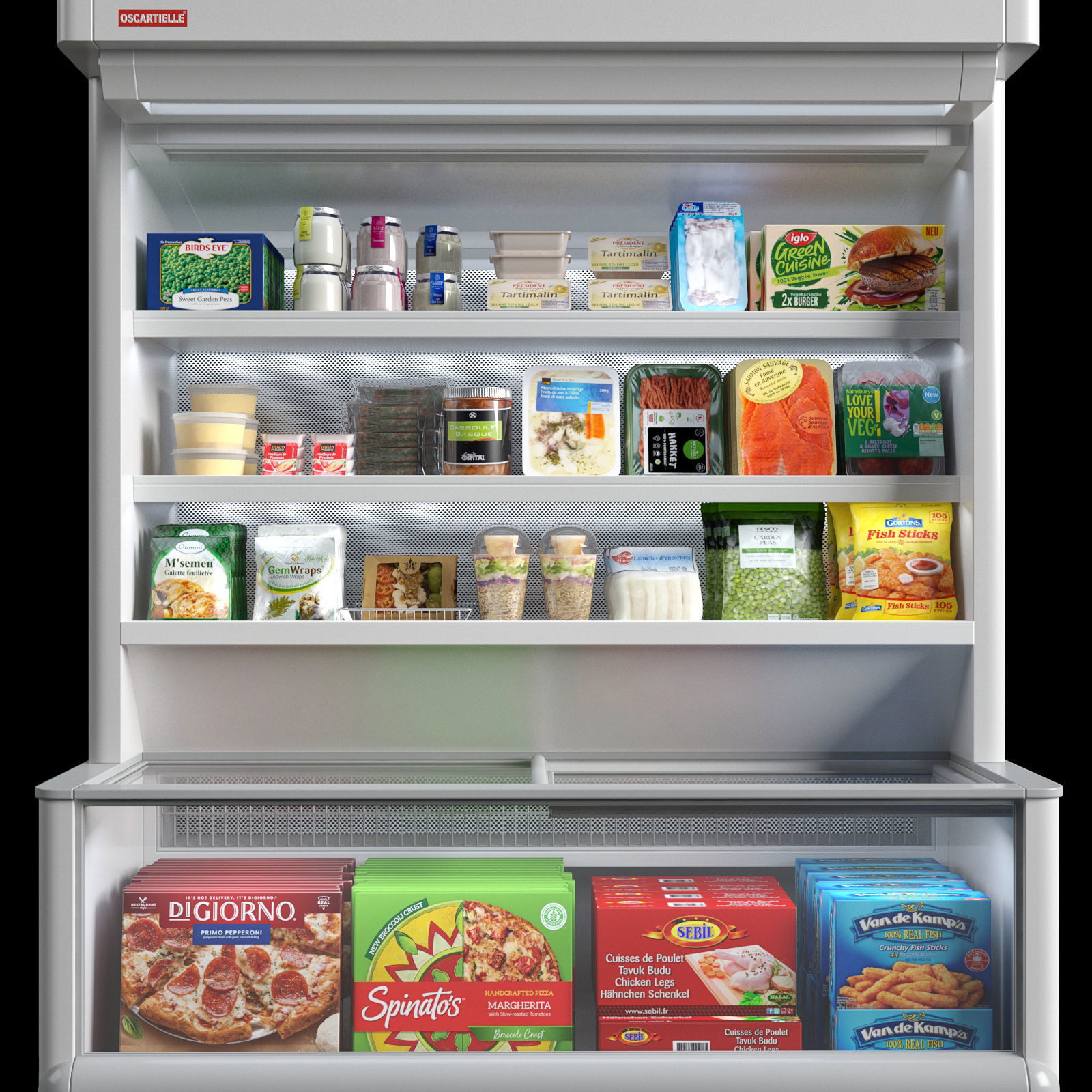 Cetus wall freezer showcase 3D model | CGTrader