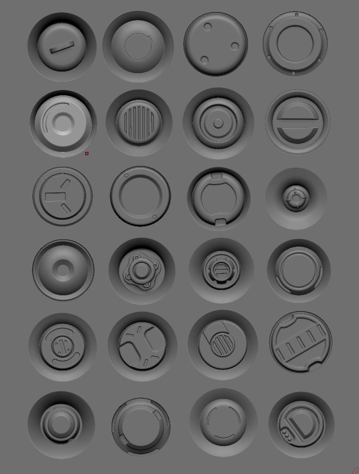 ZBrush IMM Boolean brushes for hard surfaces 3D model | CGTrader