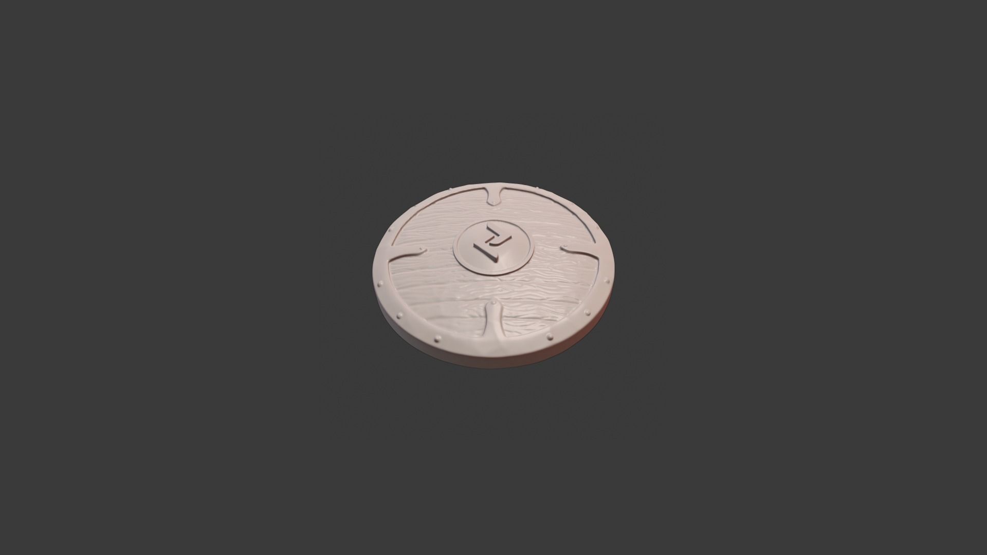 Scandinavian shield with rune Jara 3D model 3D printable | CGTrader