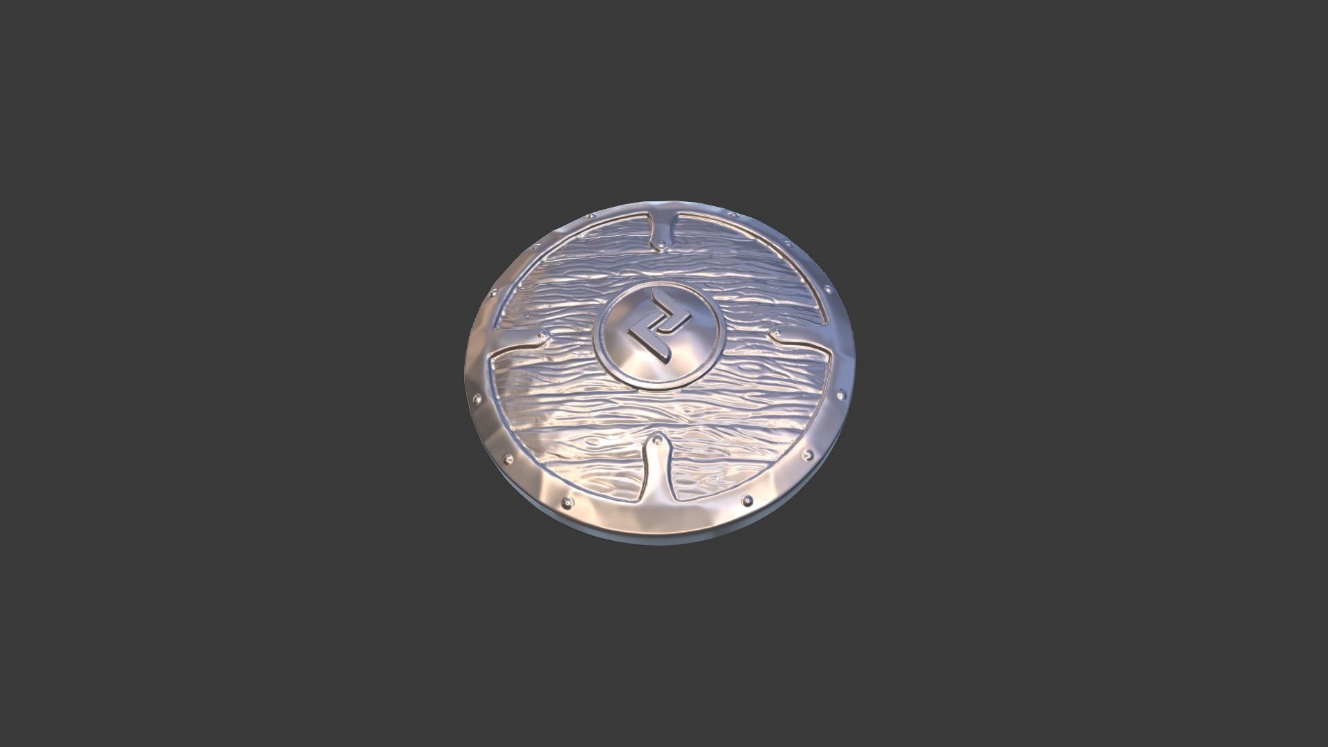 Scandinavian shield with rune Jara 3D model 3D printable | CGTrader