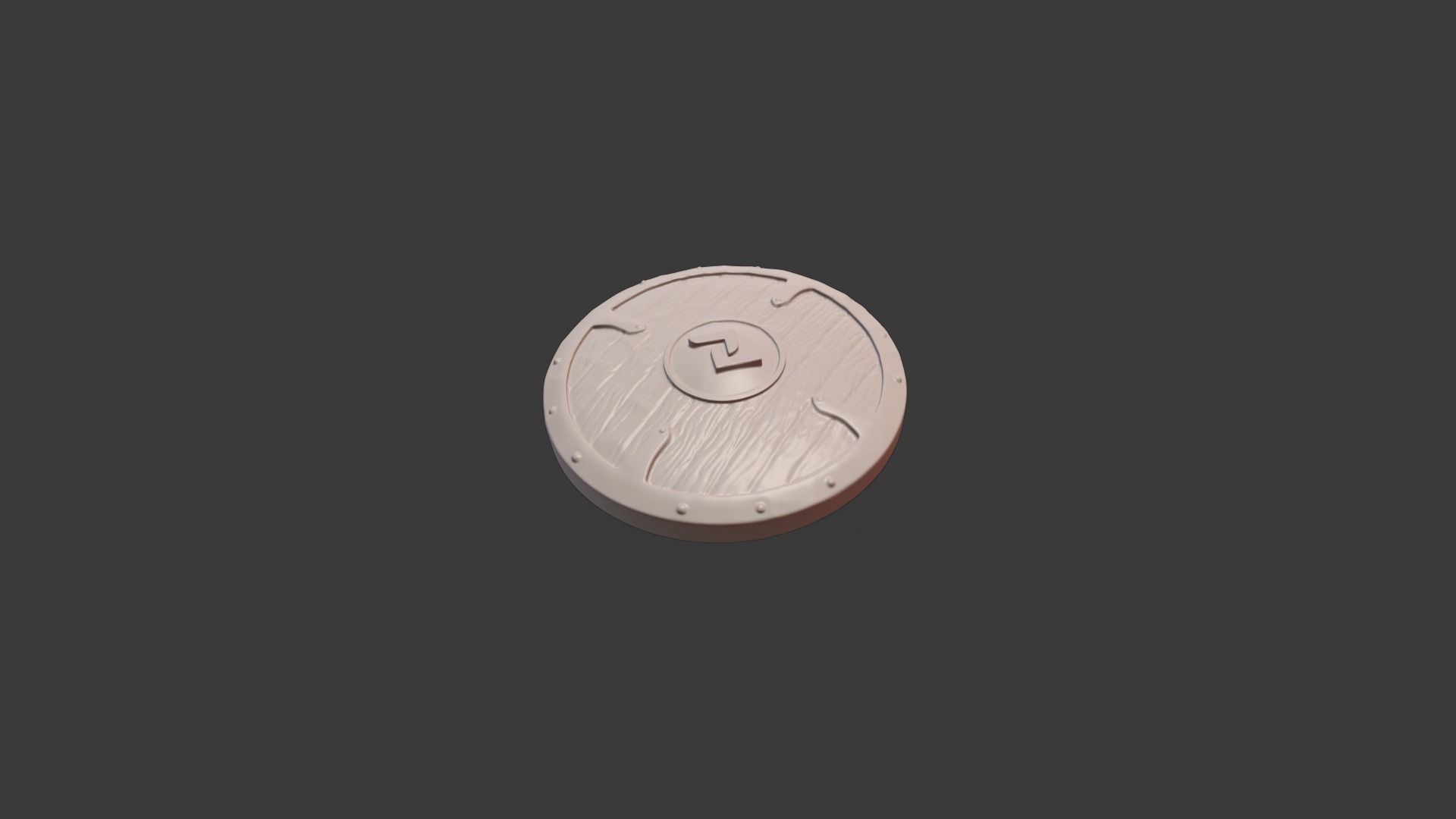 Scandinavian shield with rune Jara 3D model 3D printable | CGTrader
