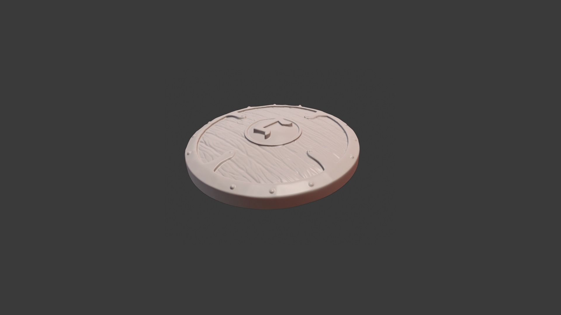 Scandinavian shield with rune Perthu 3D model 3D printable | CGTrader