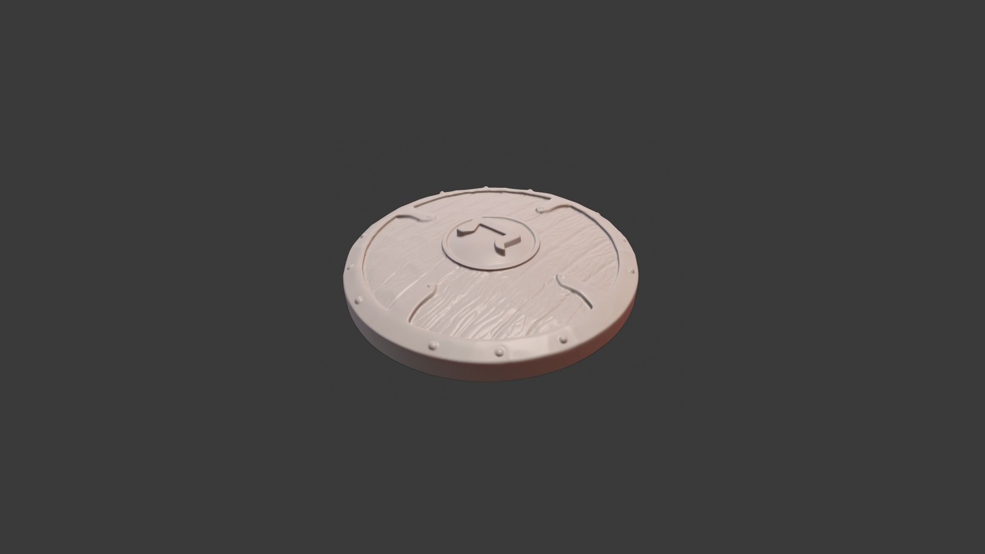Scandinavian shield with rune Perthu 3D model 3D printable | CGTrader