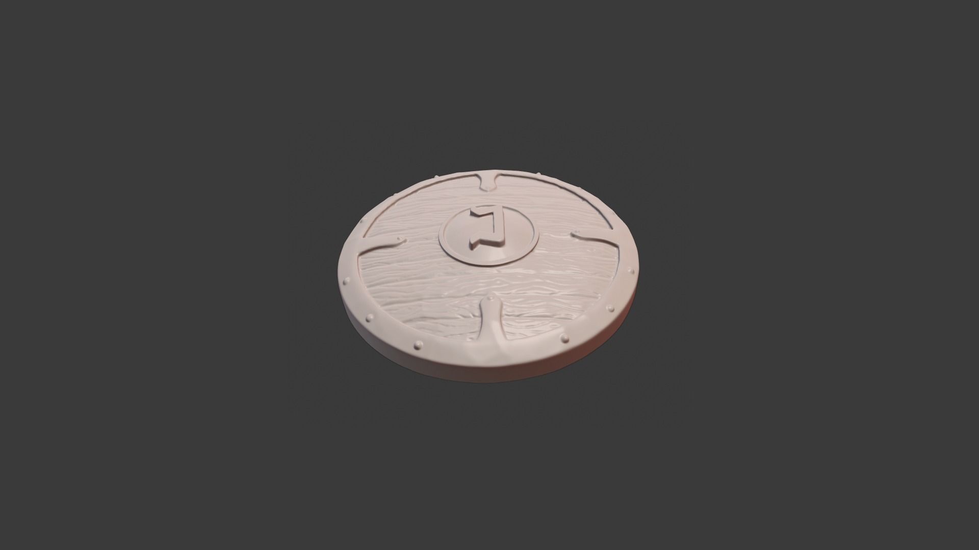 Scandinavian shield with rune Perthu 3D model 3D printable | CGTrader