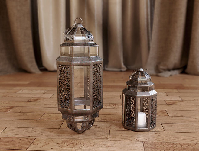 Lantern two metal lanterns 3D model | CGTrader