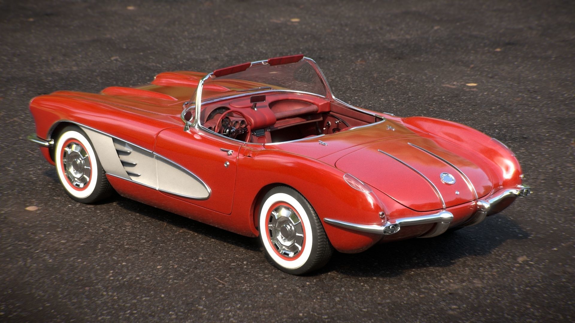 3D model Chevrolet Corvette C1 VR / AR / low-poly | CGTrader