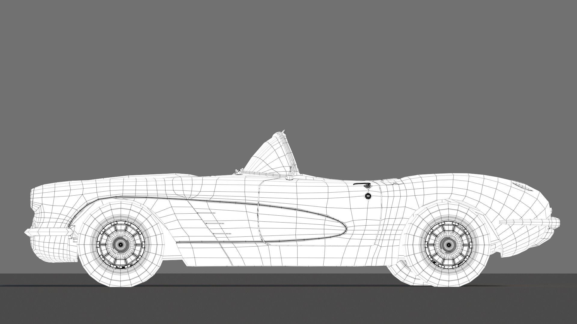 3D model Chevrolet Corvette C1 VR / AR / low-poly | CGTrader