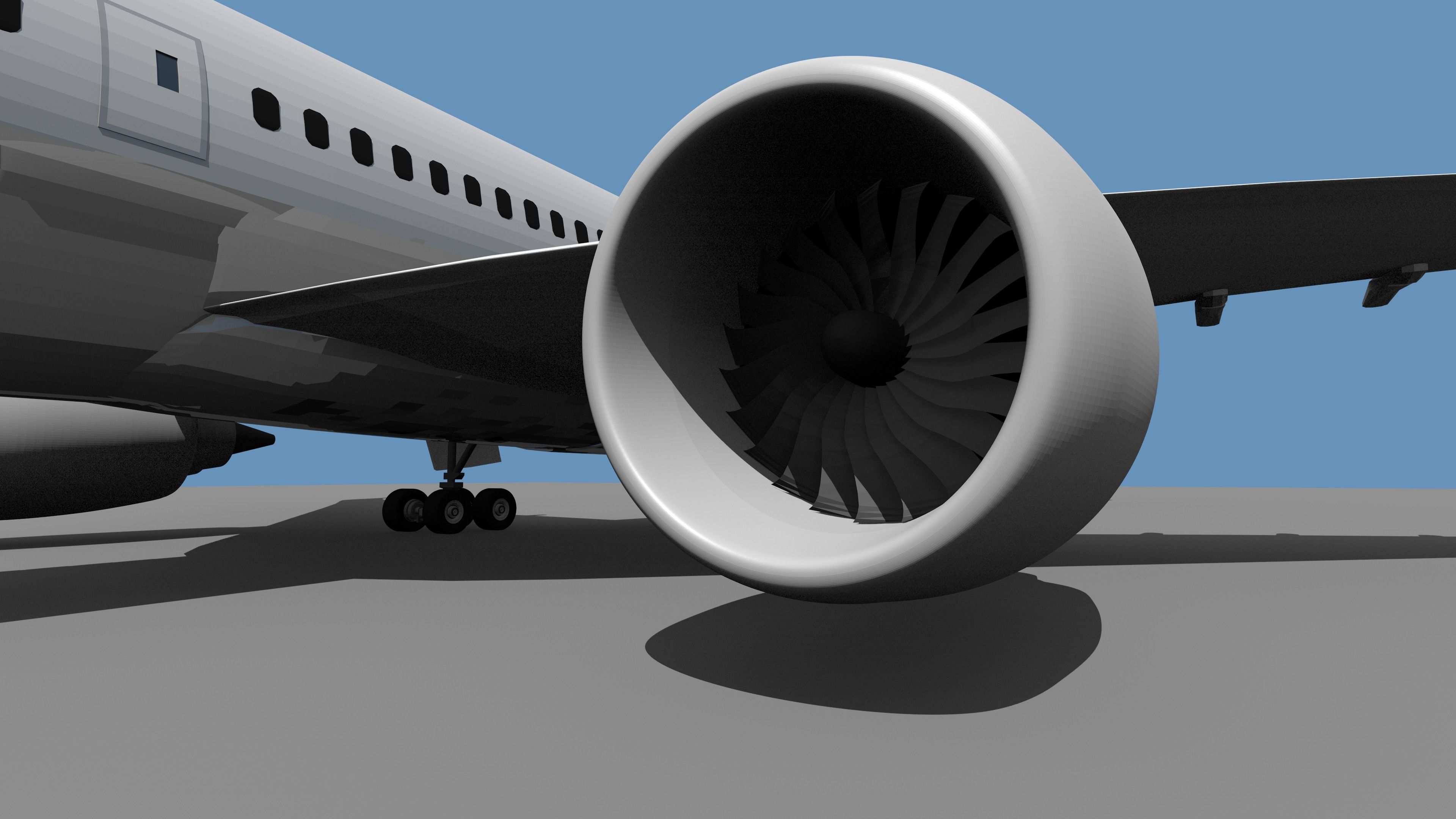 Airbus A350 - 900 XWB free VR / AR / low-poly 3D model | CGTrader