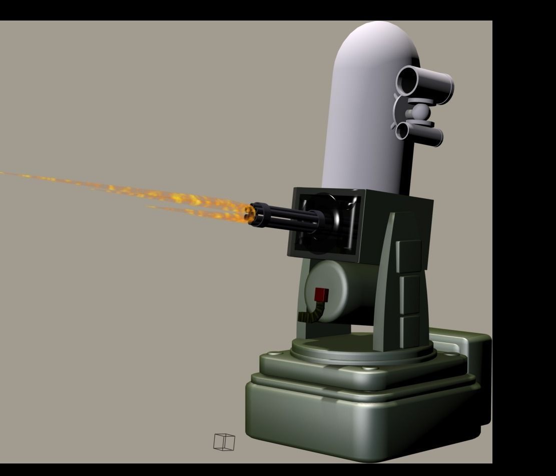 Phalanx CIWS 3D Model animated rigged .pz3 .pp2 - CGTrader.com