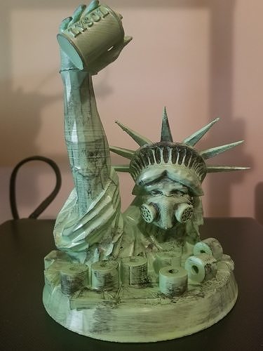 Pandemic Liberty Statue 3D model 3D printable | CGTrader