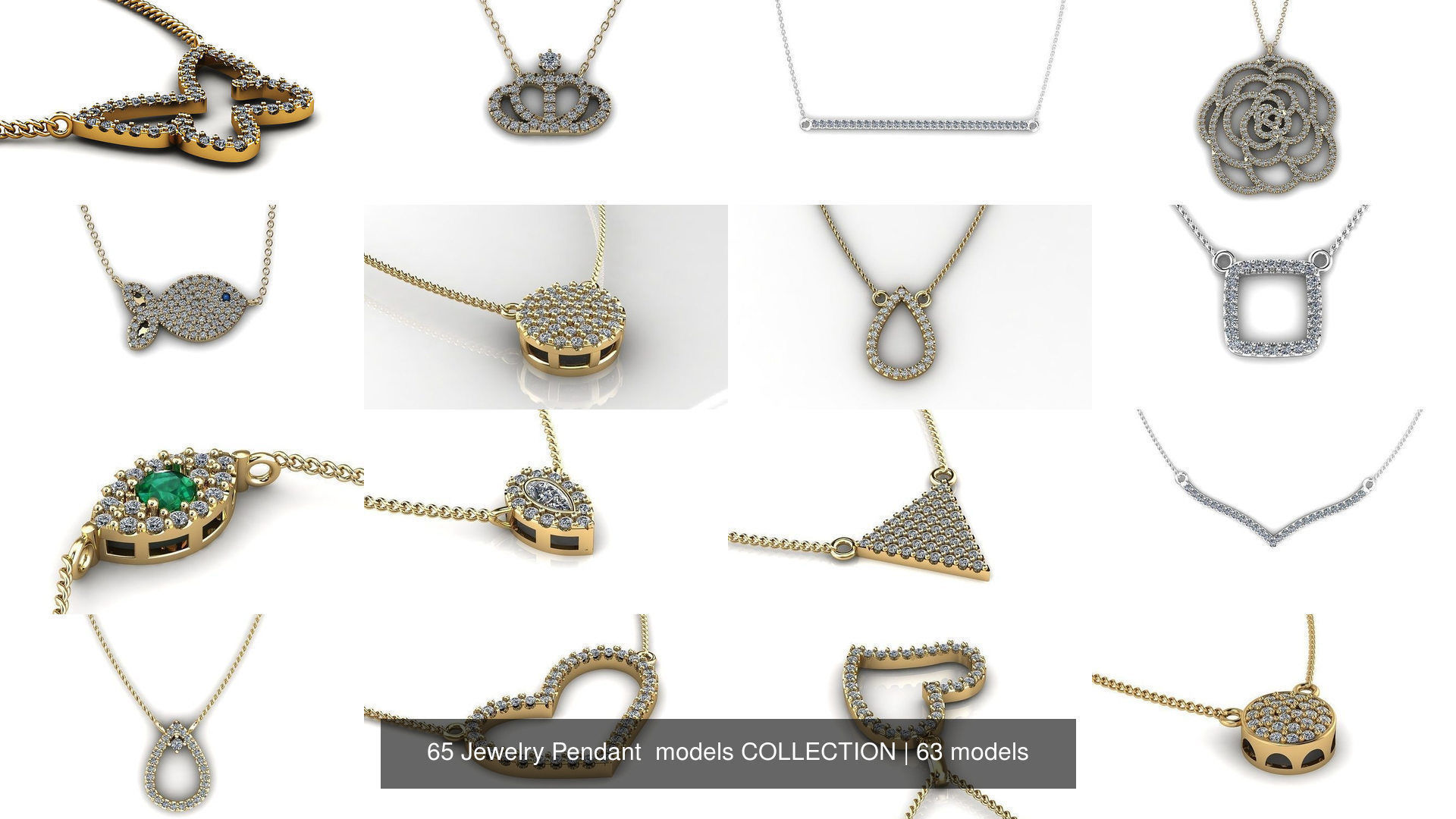 65 Jewelry Pendant models COLLECTION 3D printable | CGTrader