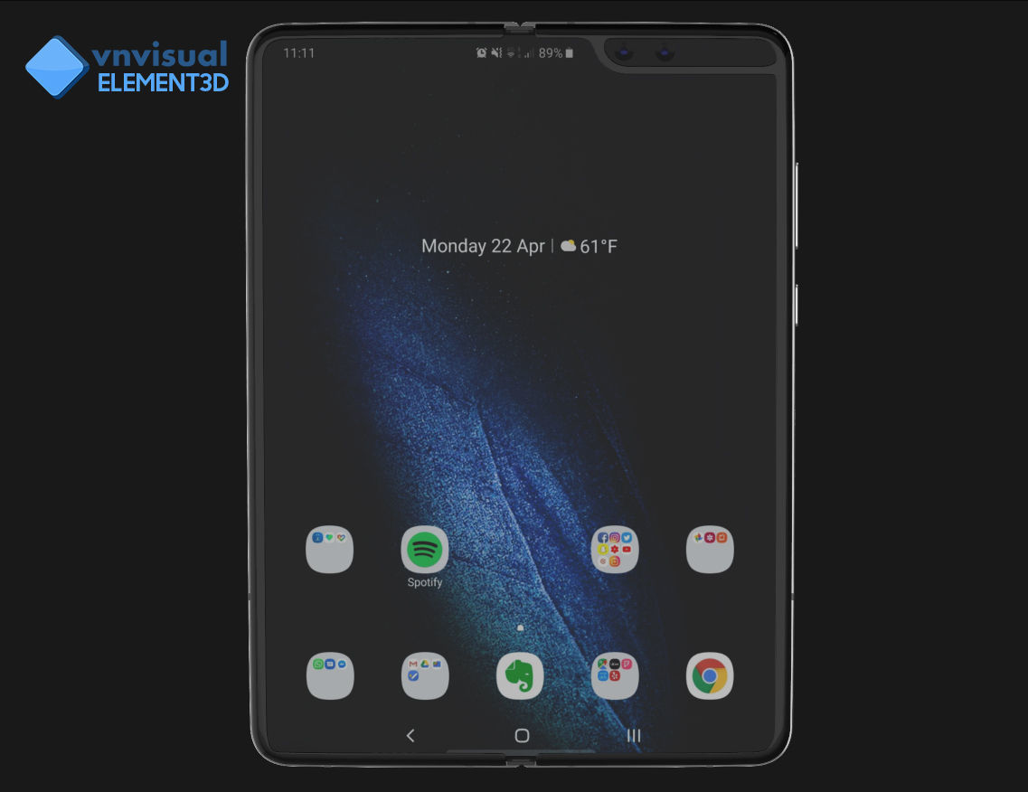 E3D - Samsung Galay Fold 3D model | CGTrader
