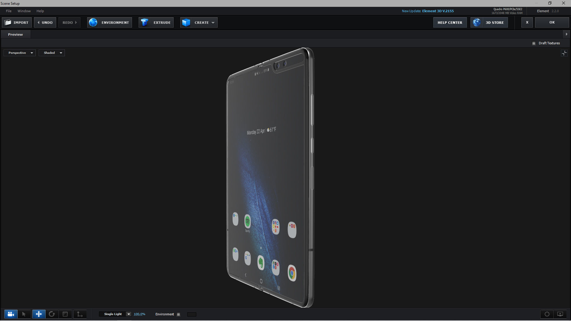 E3D - Samsung Galay Fold 3D model | CGTrader