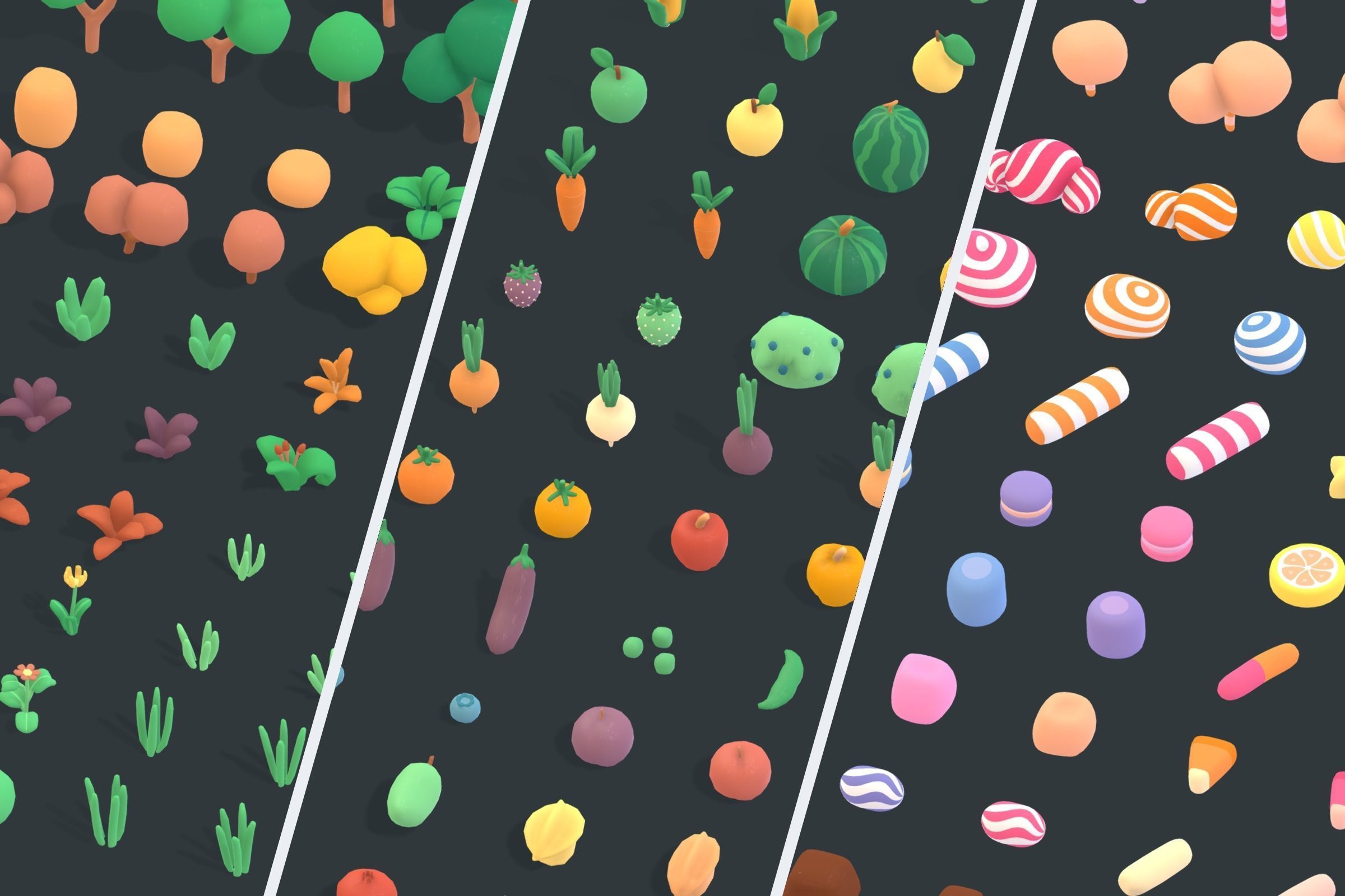 3D Model Collection Environment Pack - Animation Assets VR / AR / low ...