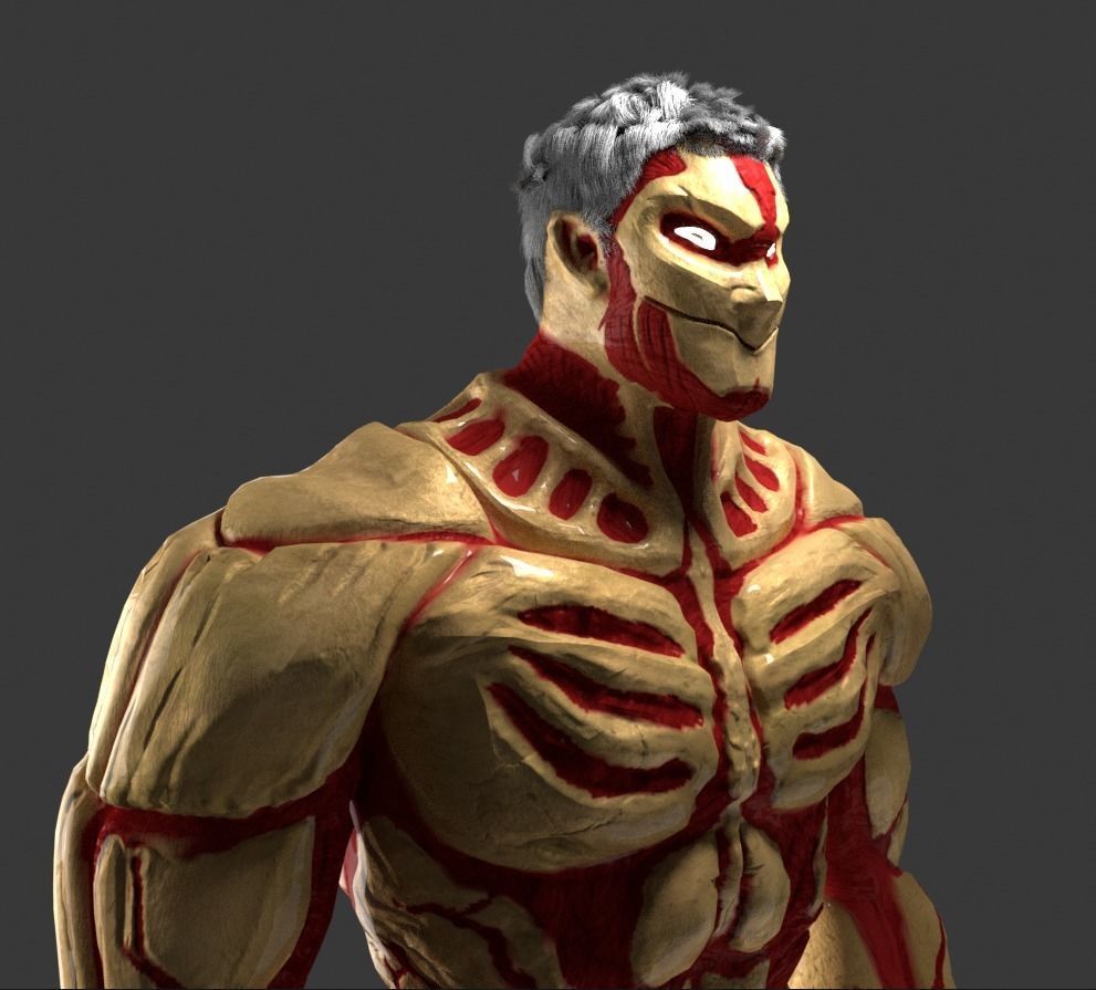 3D model Armour Titan - Attack on Titan 3D model Blender rigged ready ...