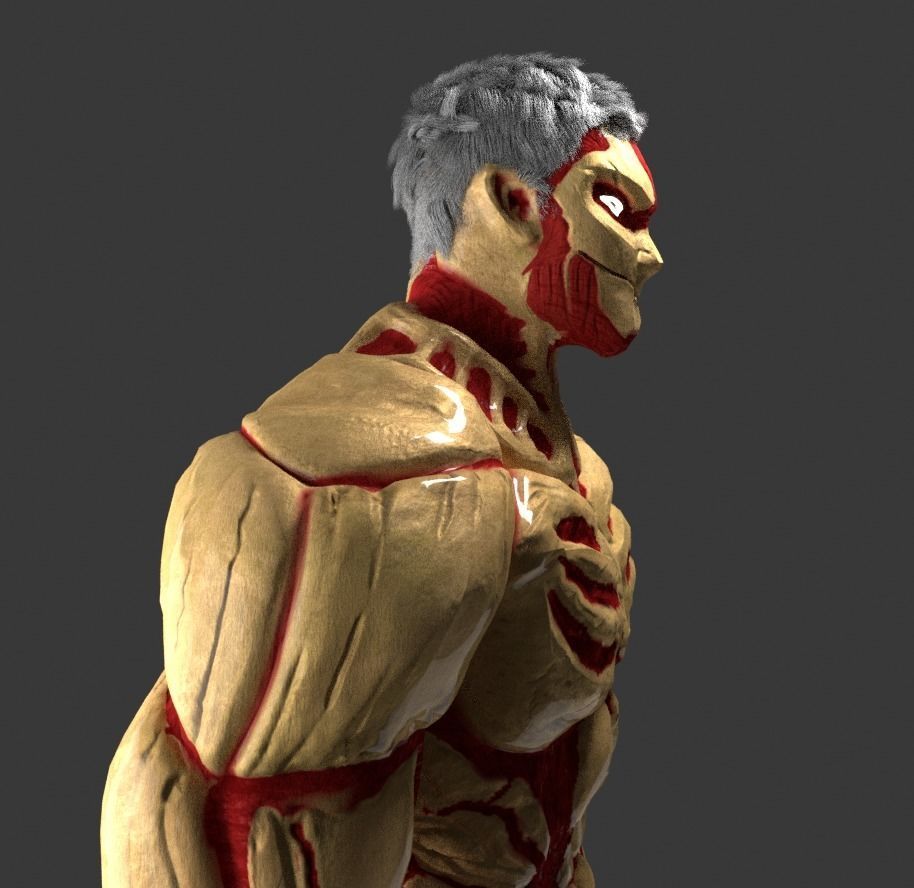 3D model Armour Titan - Attack on Titan 3D model Blender rigged ready ...