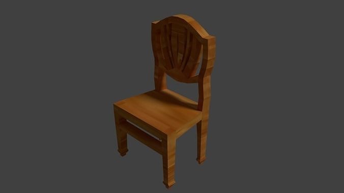 wooden chair free VR / AR / low-poly 3D model animated | CGTrader